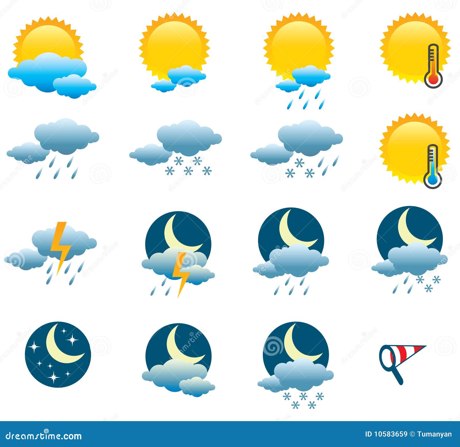 Iconos del tiempo. ilustración del vector. Ilustración de arte - 10583659