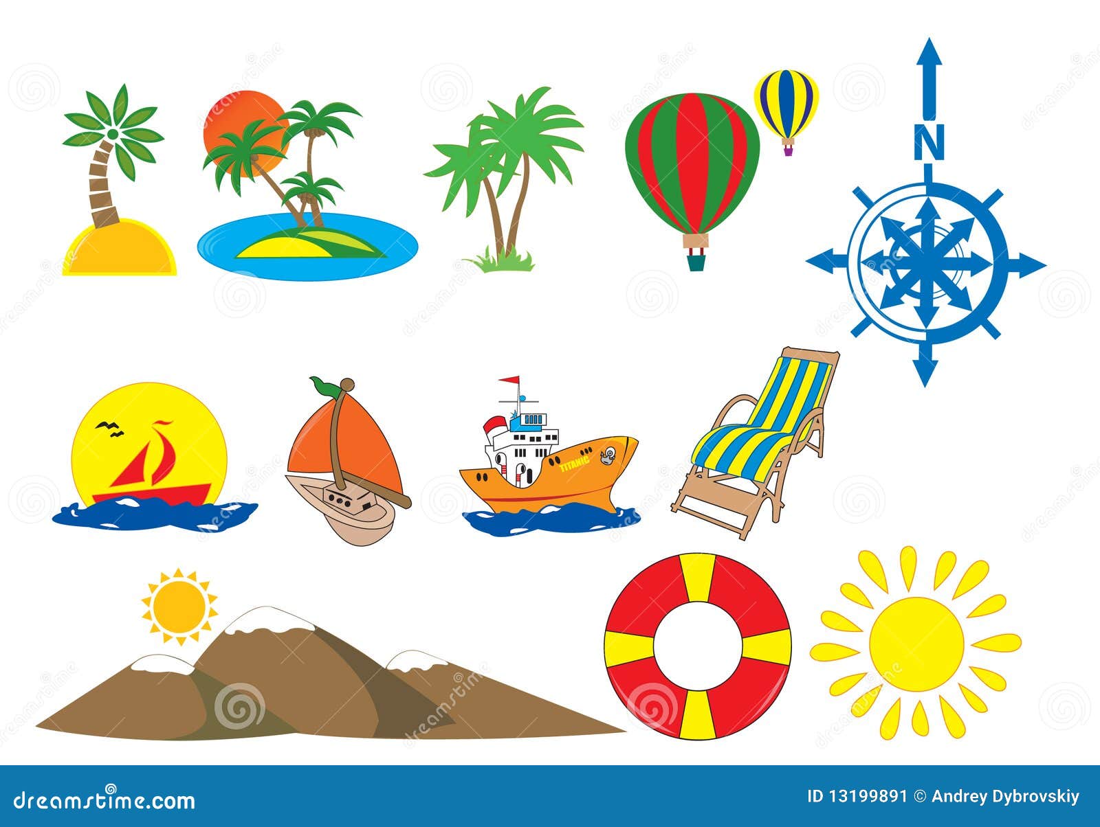 Iconos del turismo ilustración del vector. Ilustración de viaje - 13199891
