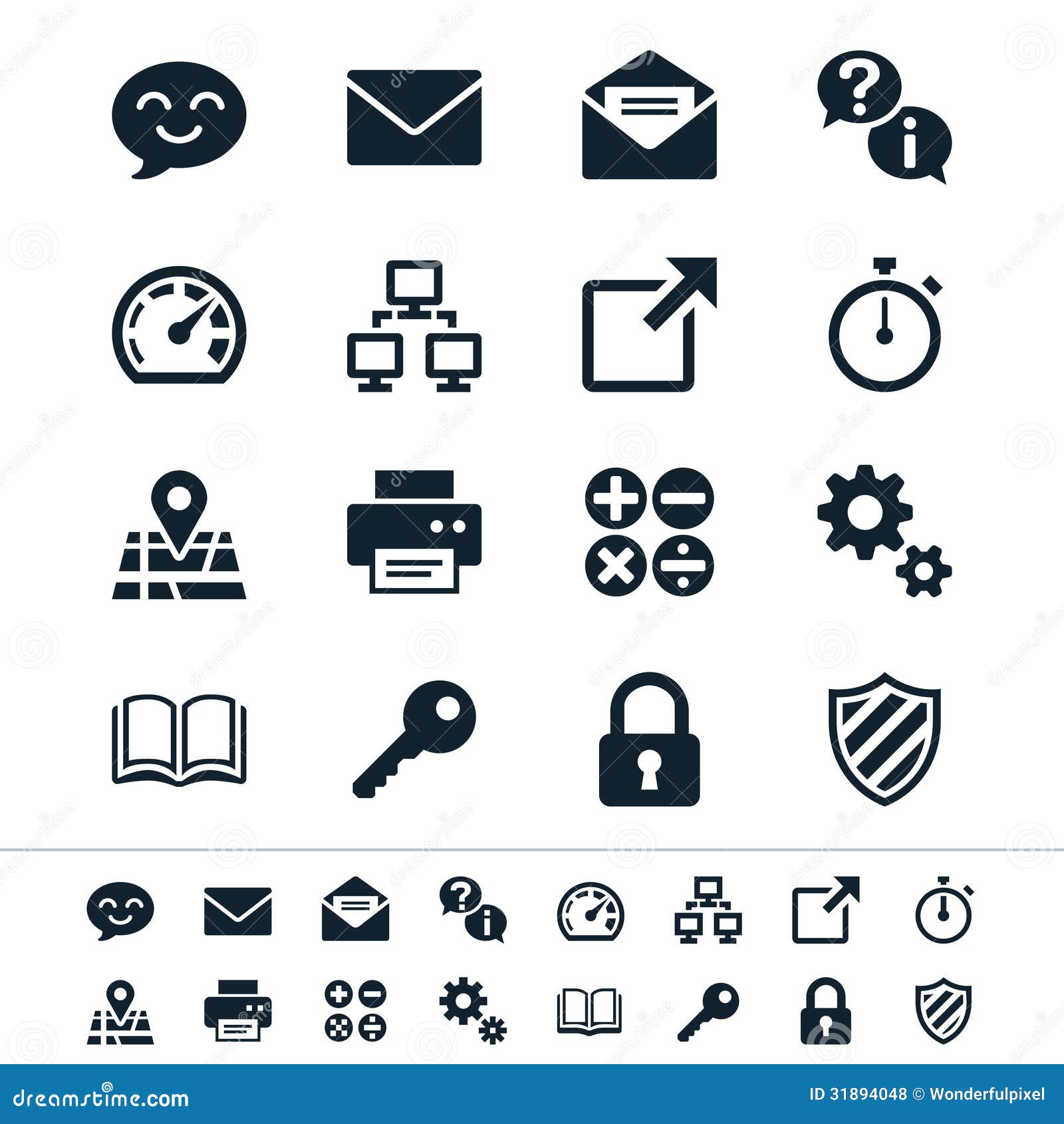 Iconos del uso ilustración del vector. Ilustración de pantalla - 31894048