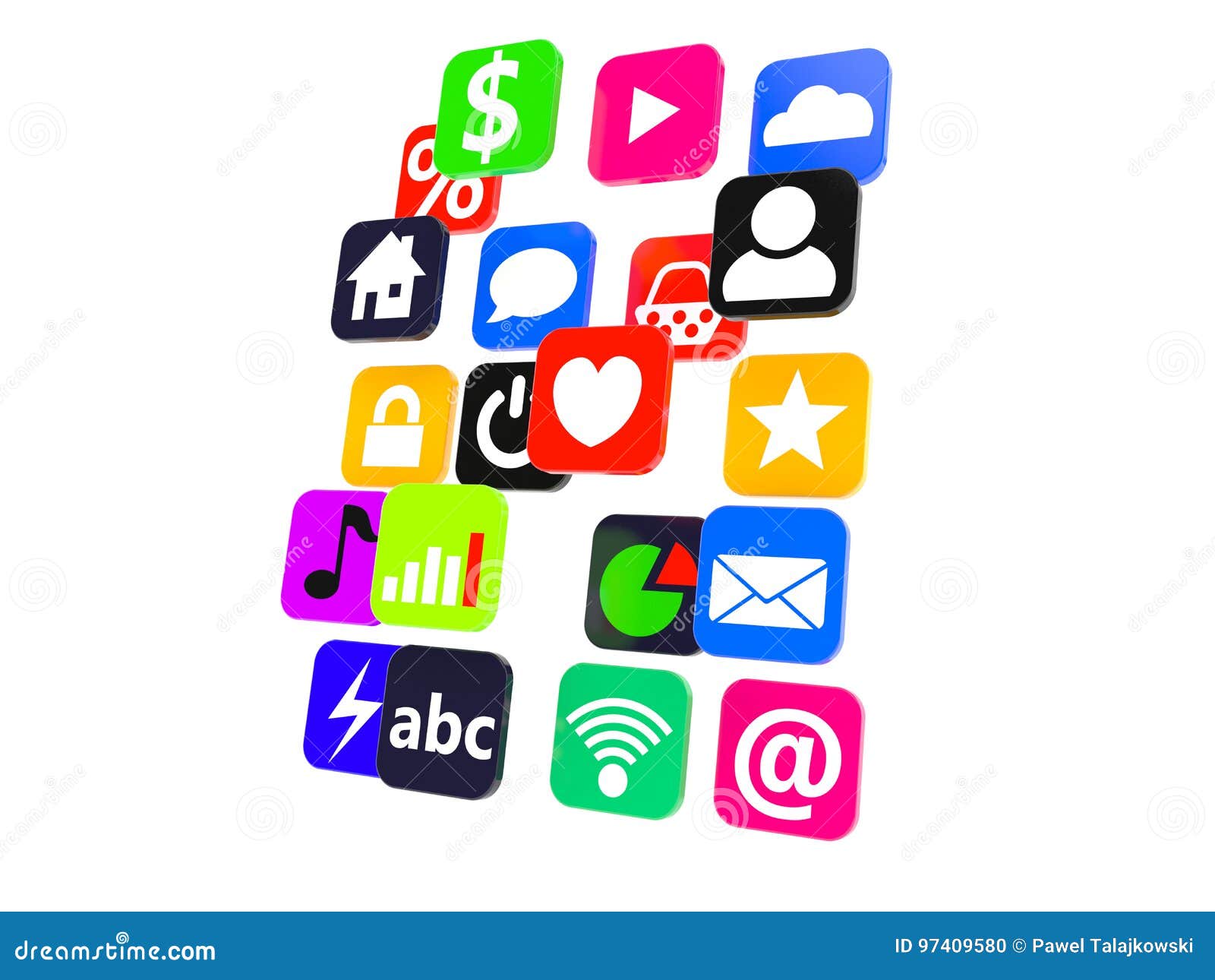 Iconos del uso stock de ilustración. Ilustración de aislado - 97409580