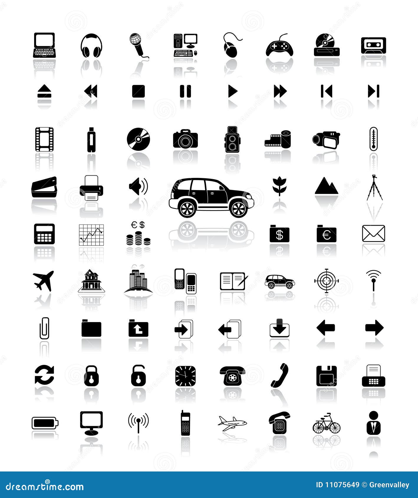 Iconos del vector stock de ilustración. Ilustración de internet - 11075649