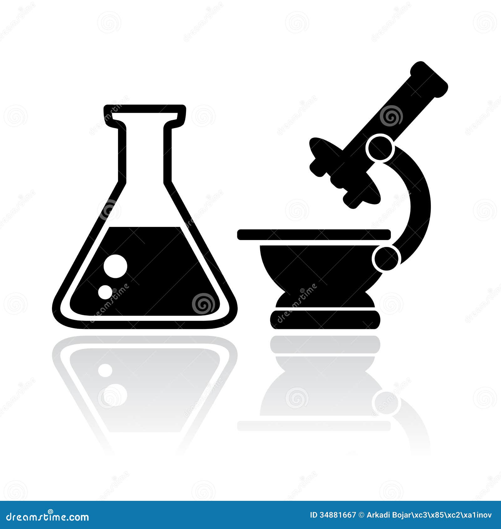 Iconos Del Vector De La Ciencia Ilustración del Vector - Ilustración de ...