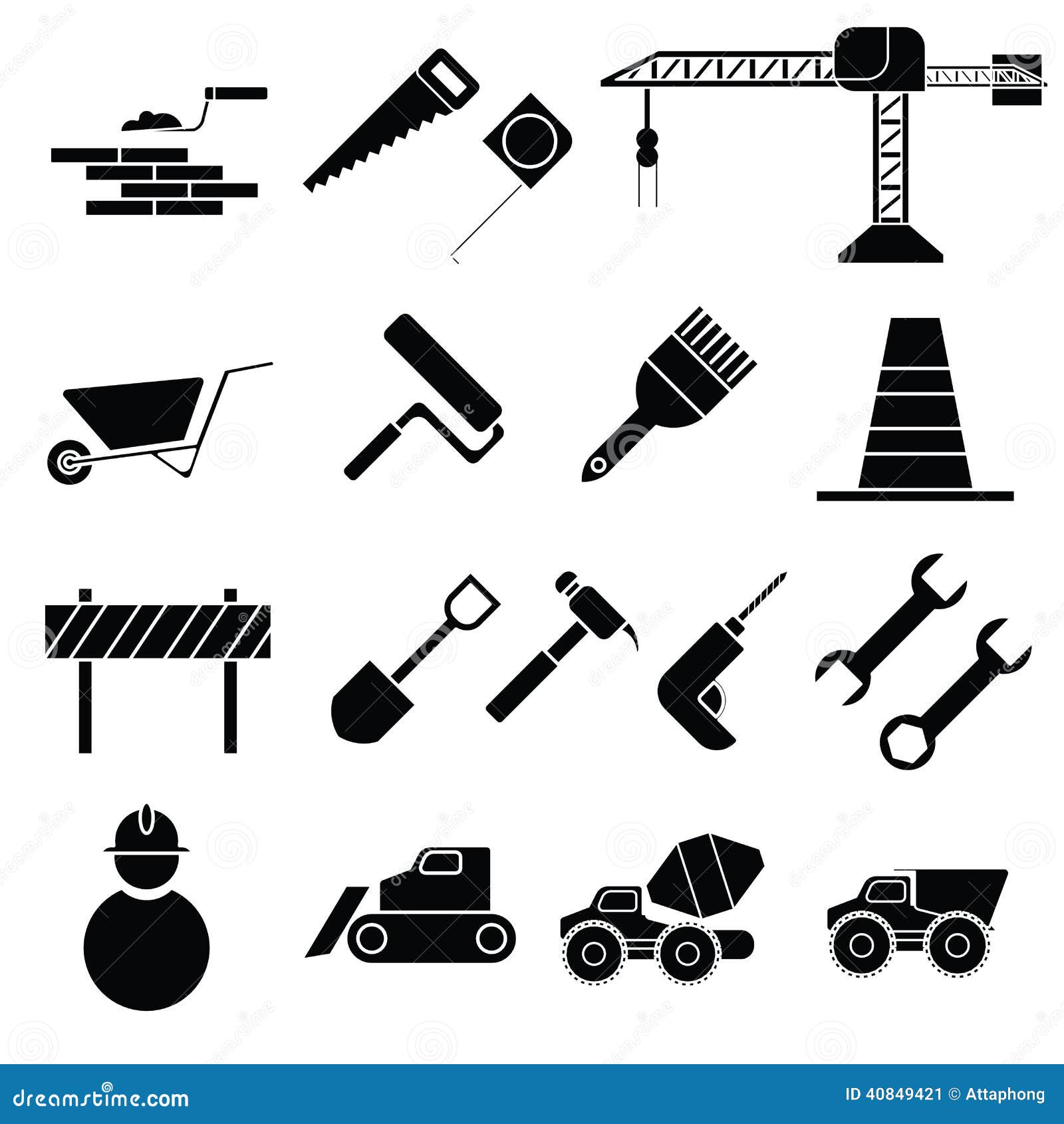 Iconos Del Vector De La Construcción Ilustración del Vector ...