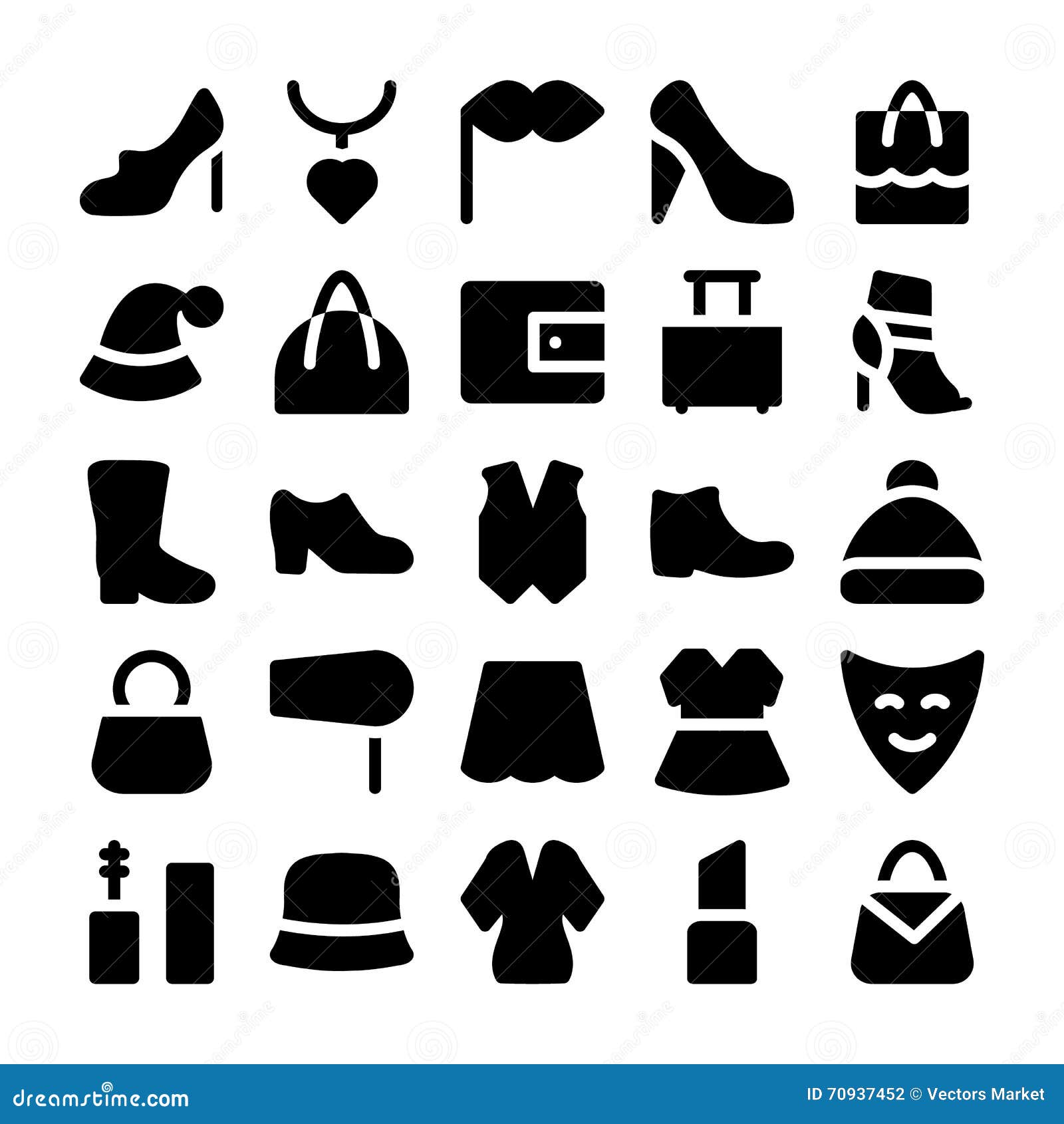 Iconos 3 Del Vector De La Moda Stock de ilustración - Ilustración de ...