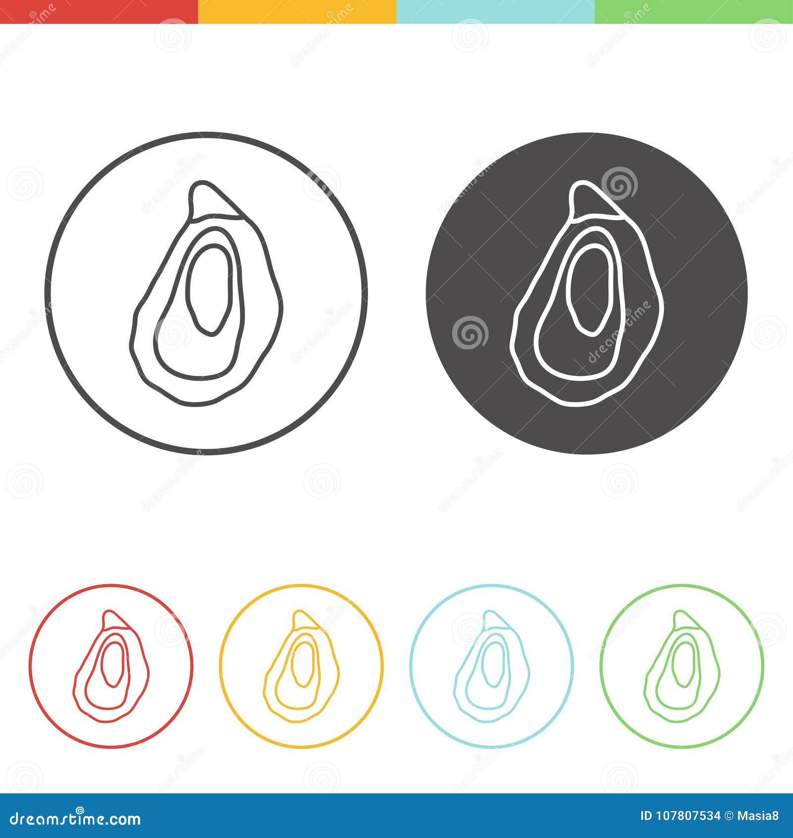 Iconos Del Vector De La Ostra Stock de ilustración - Ilustración de ...