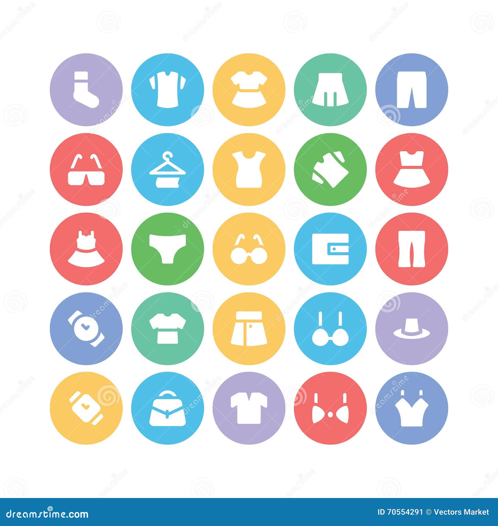 Iconos 1 Del Vector De La Ropa Stock de ilustración - Ilustración de ...