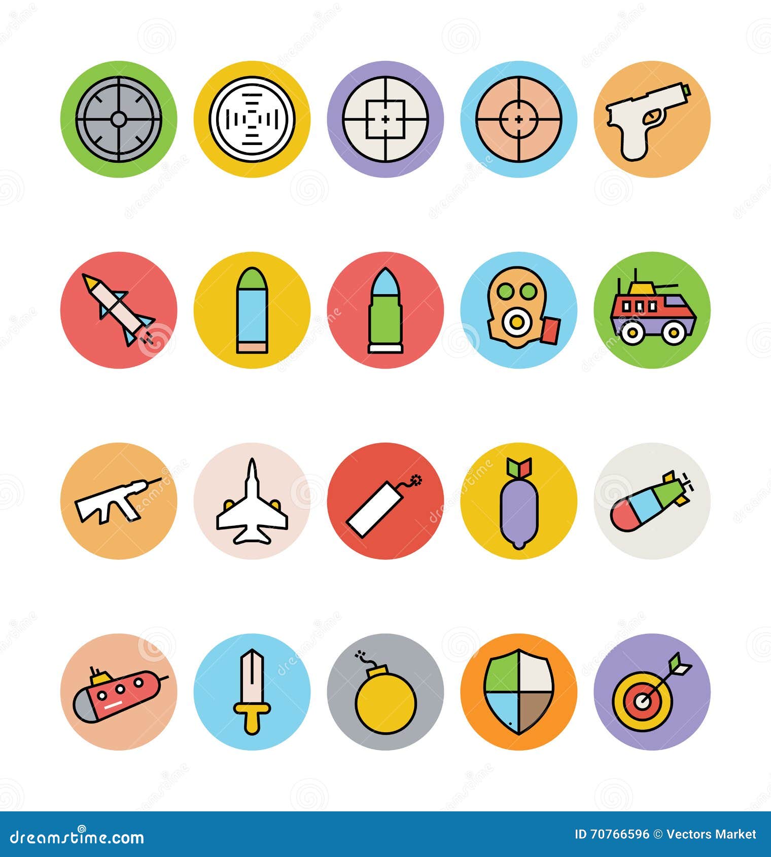 Iconos 2 Del Vector De Las Armas Stock de ilustración - Ilustración de ...