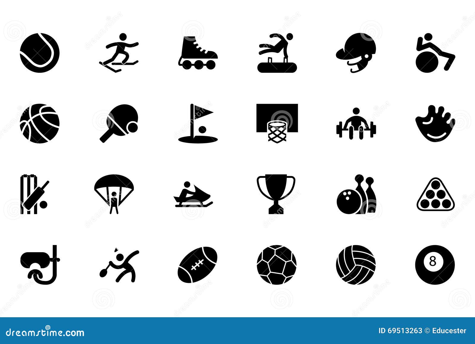 Iconos 1 Del Vector De Los Deportes Stock de ilustración - Ilustración ...
