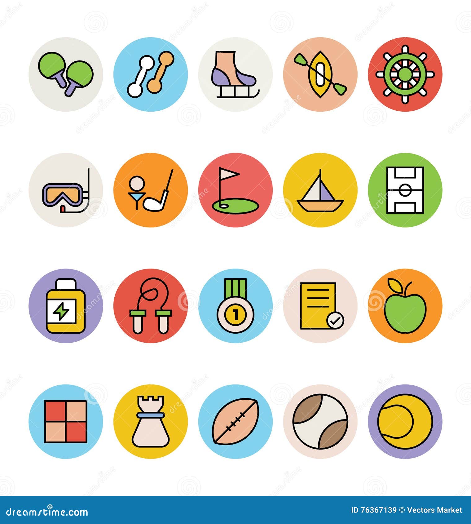 Iconos 3 Del Vector De Los Deportes Stock de ilustración - Ilustración ...