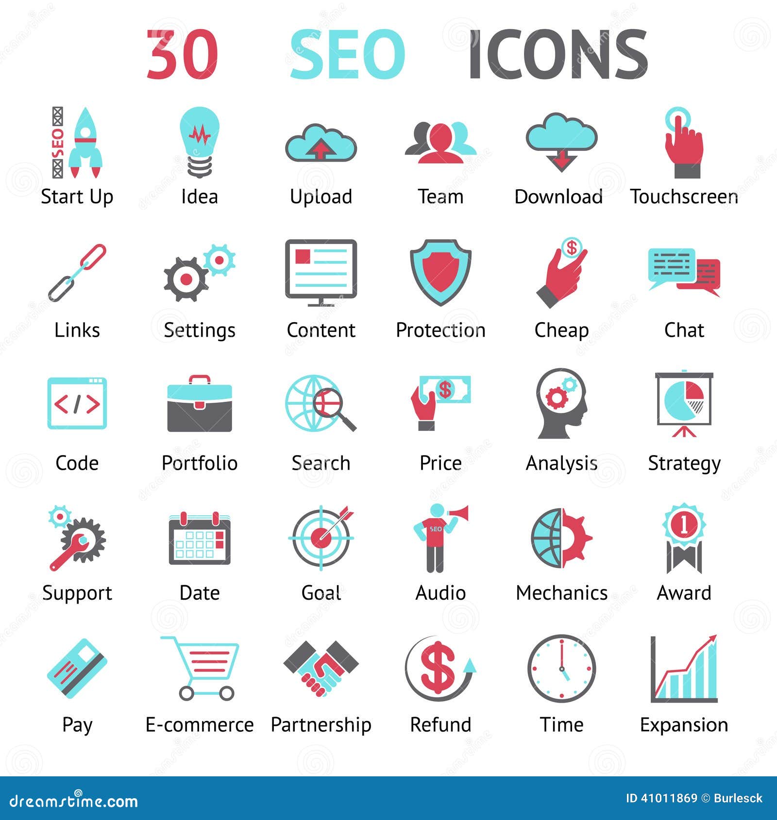 Iconos del vector 30 SEO ilustración del vector. Ilustración de idea ...