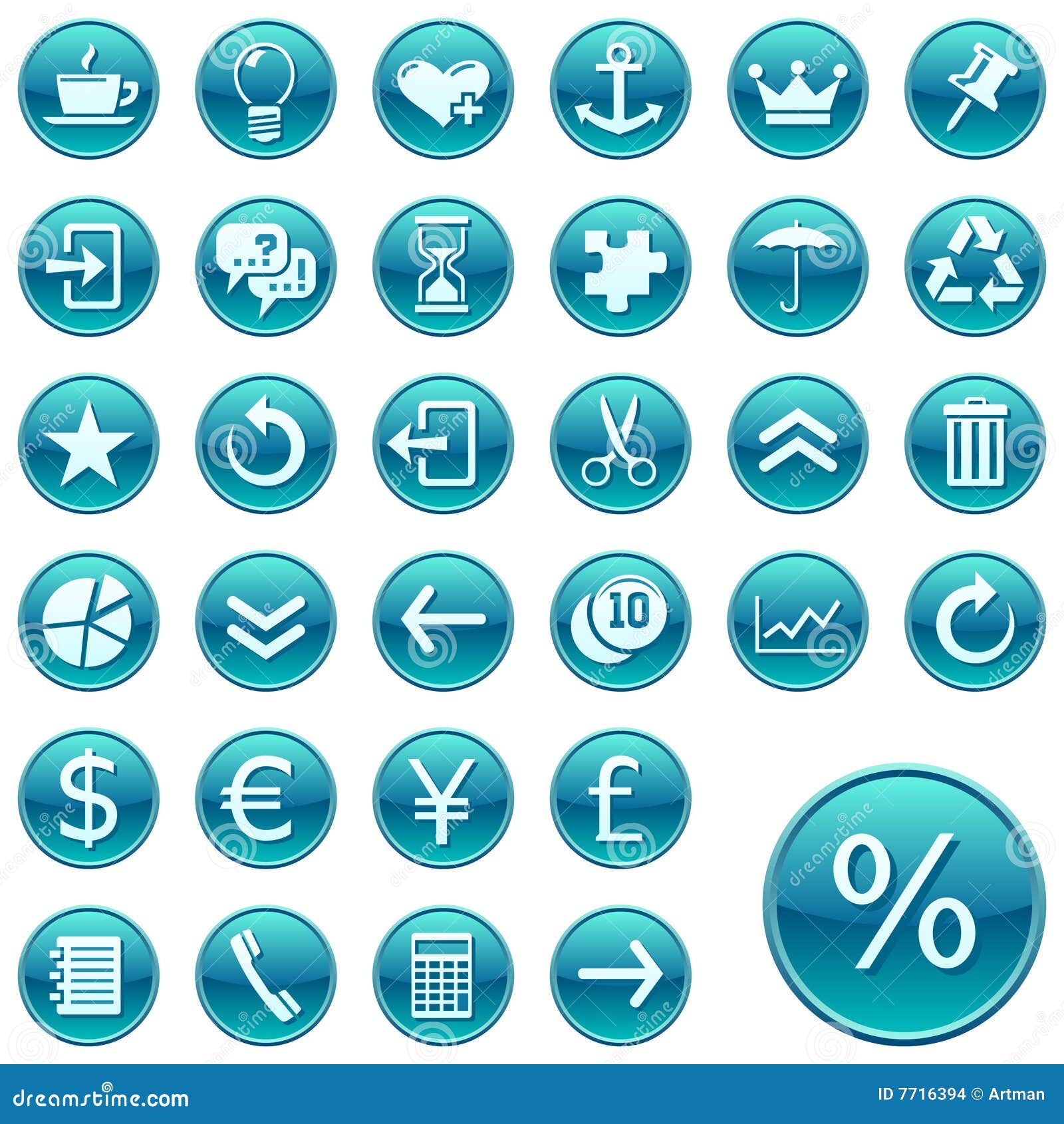 Iconos Del Web/botones Redondos 2 Ilustración del Vector - Ilustración ...
