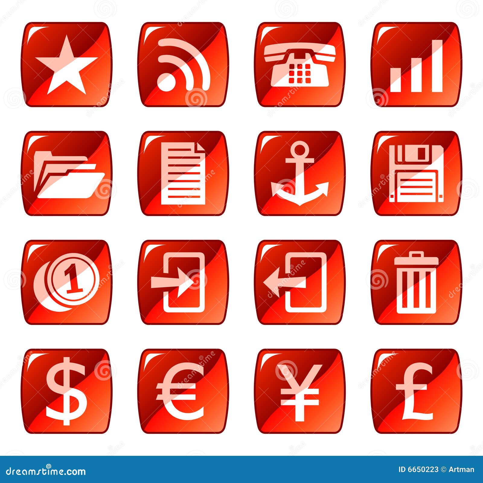 Iconos Del Web/botones Rojos 3 Foto de archivo editorial - Ilustración ...