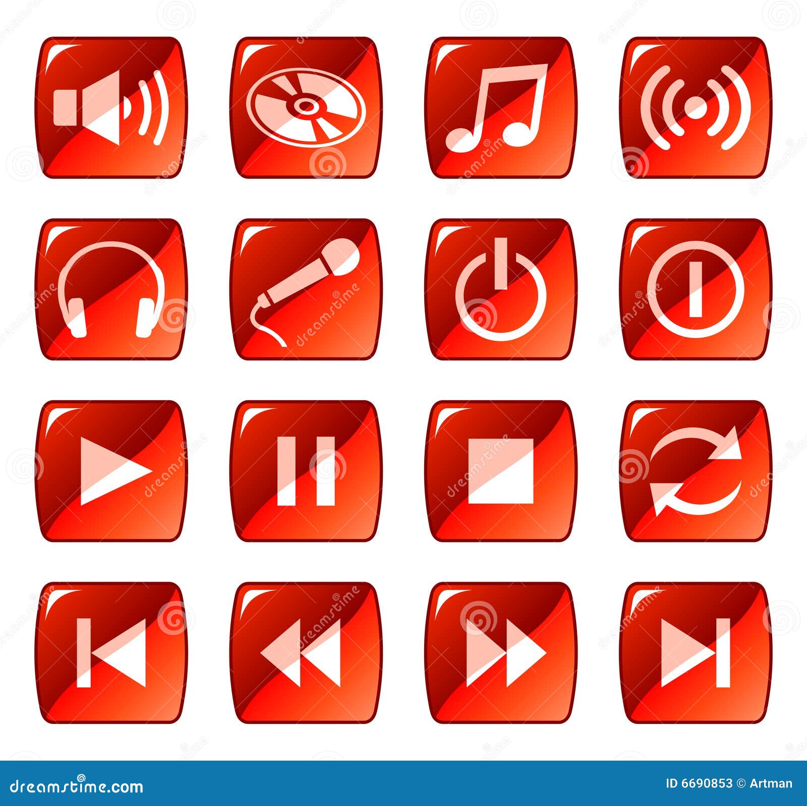 Iconos Del Web/botones Rojos 5 Ilustración del Vector - Ilustración de ...