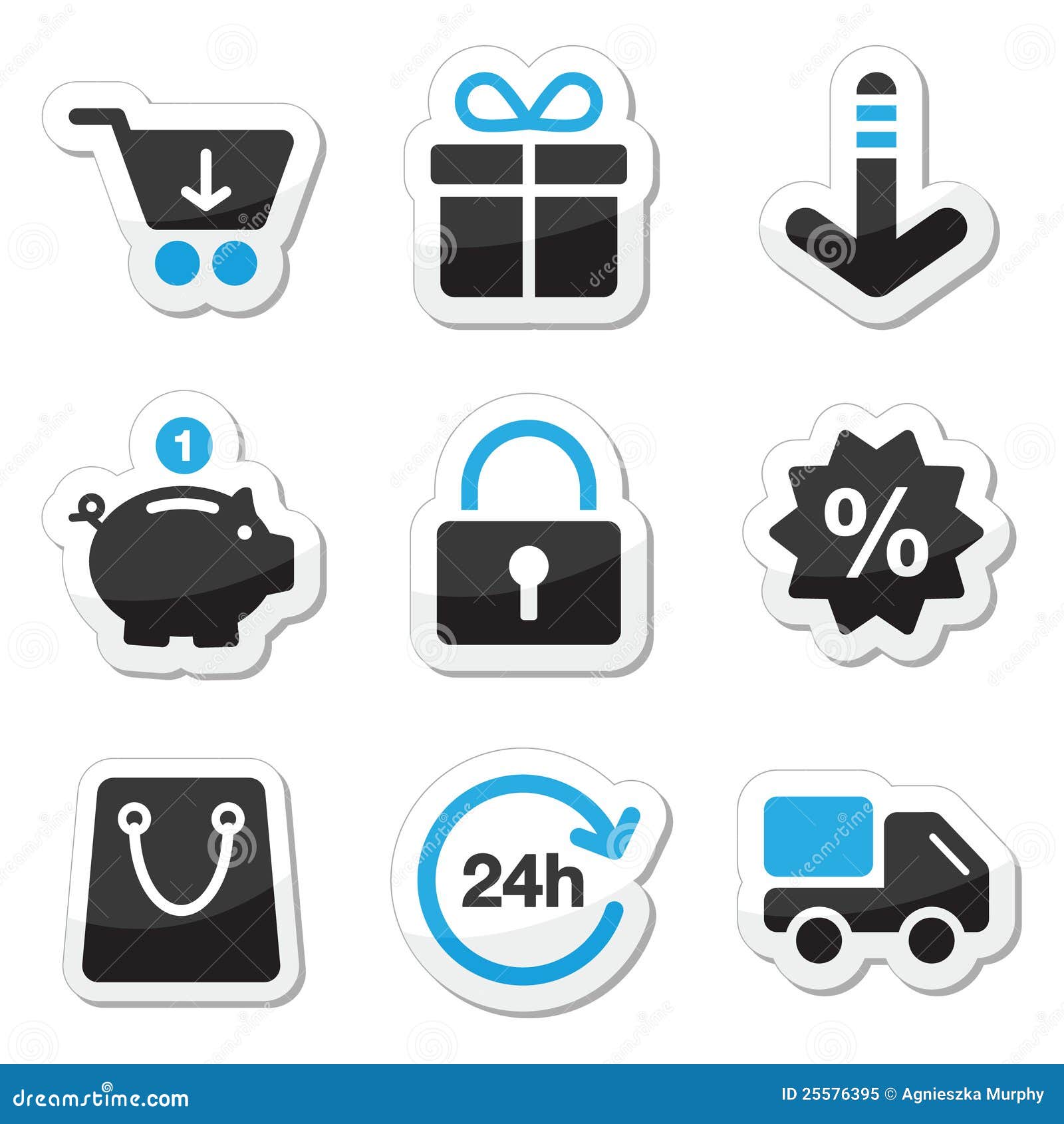 Iconos Del Web/del Internet Fijados - Compras Ilustración del Vector ...