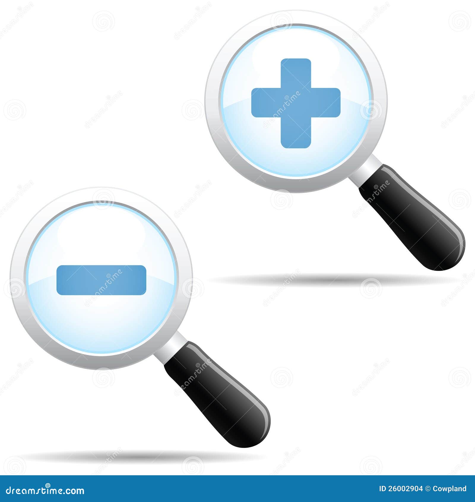 Iconos del zoom ilustración del vector. Ilustración de mirada - 26002904