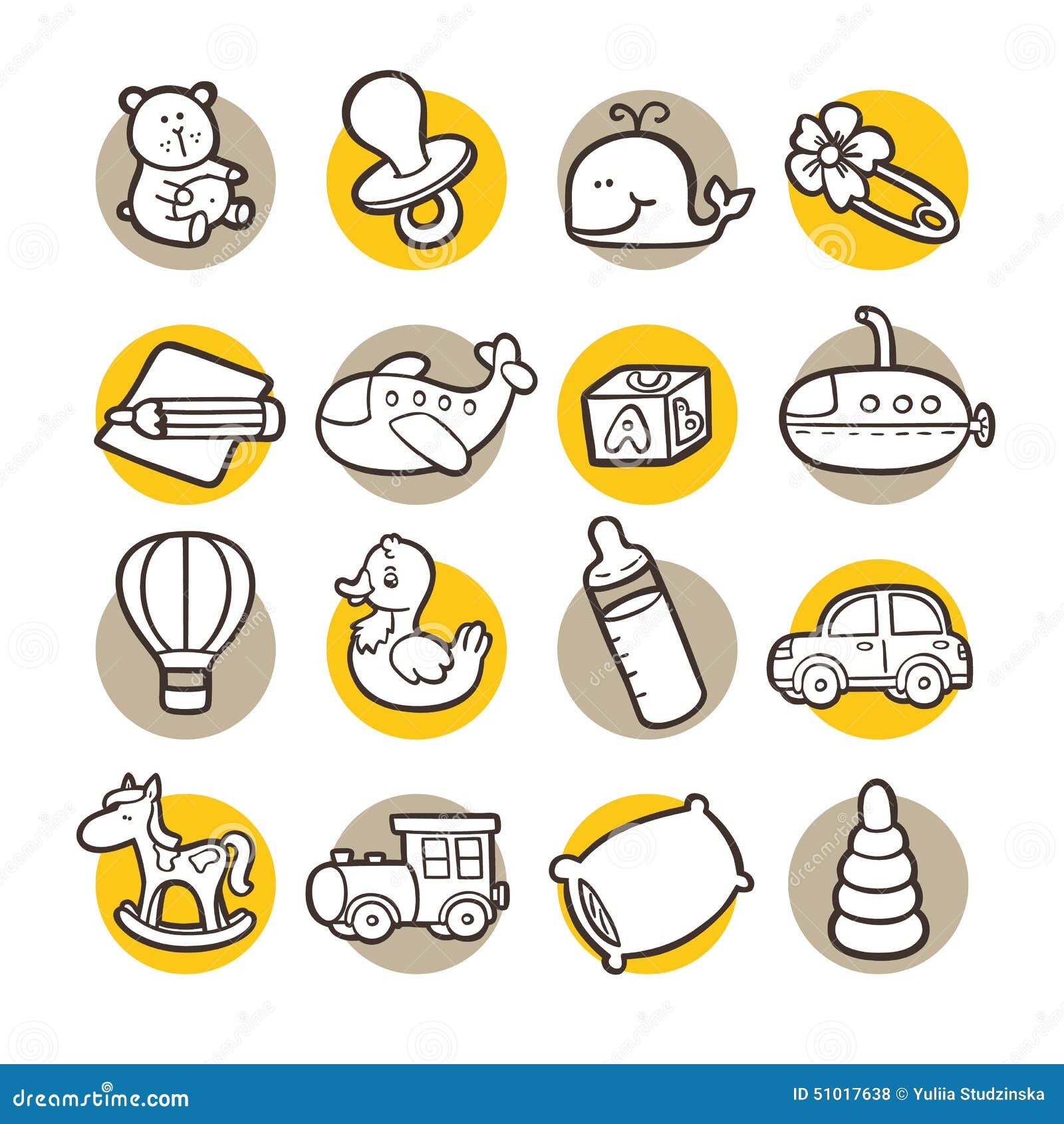 Iconos divertidos ilustración del vector. Ilustración de cubo - 51017638