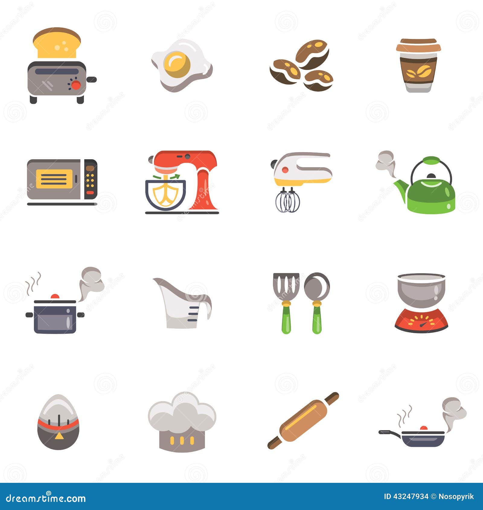 Iconos El Cocinar Y De La Cocina Ilustración del Vector - Ilustración ...
