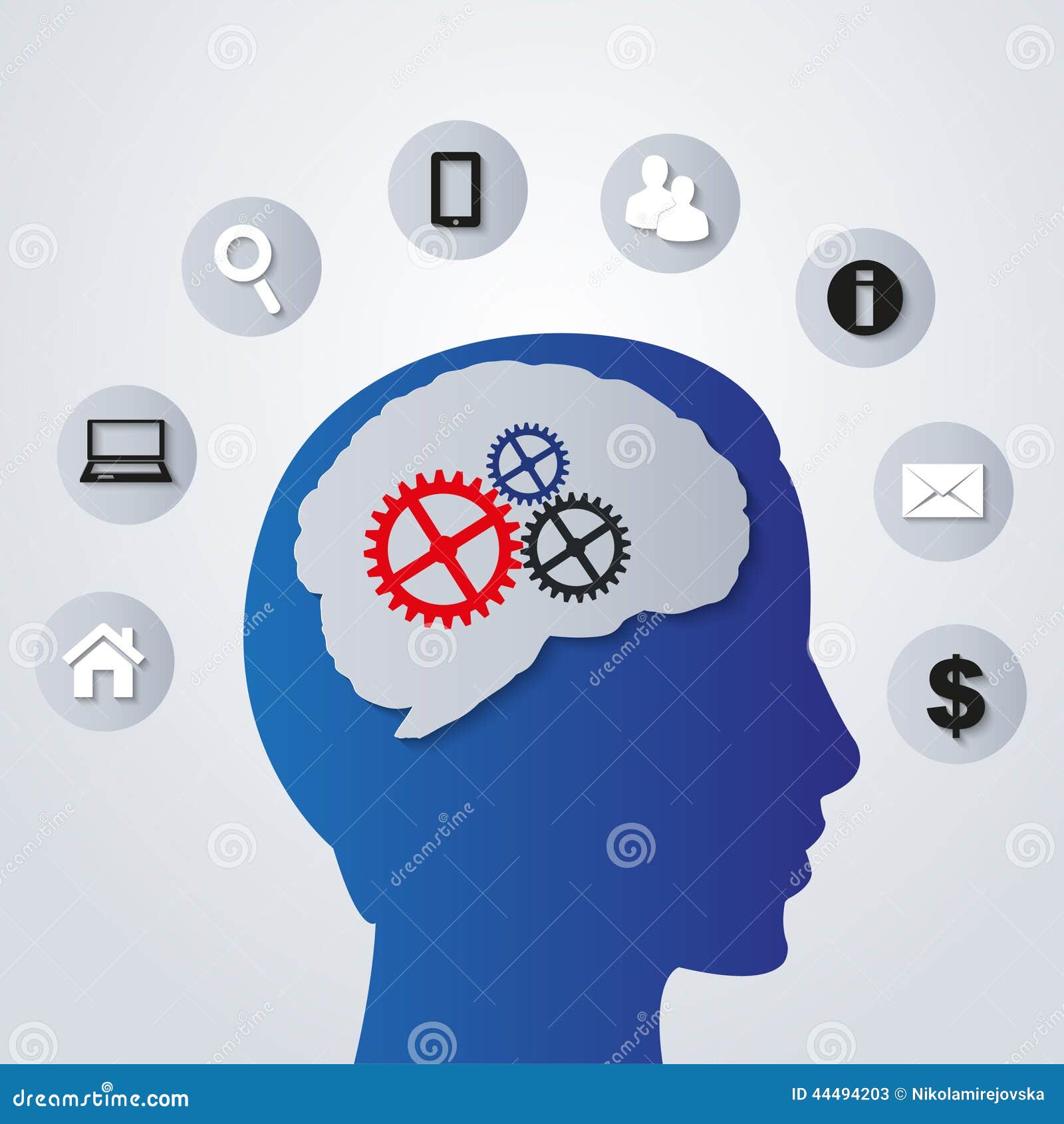 Iconos En Mi Mente - Vector Del Negocio Ilustración del Vector ...