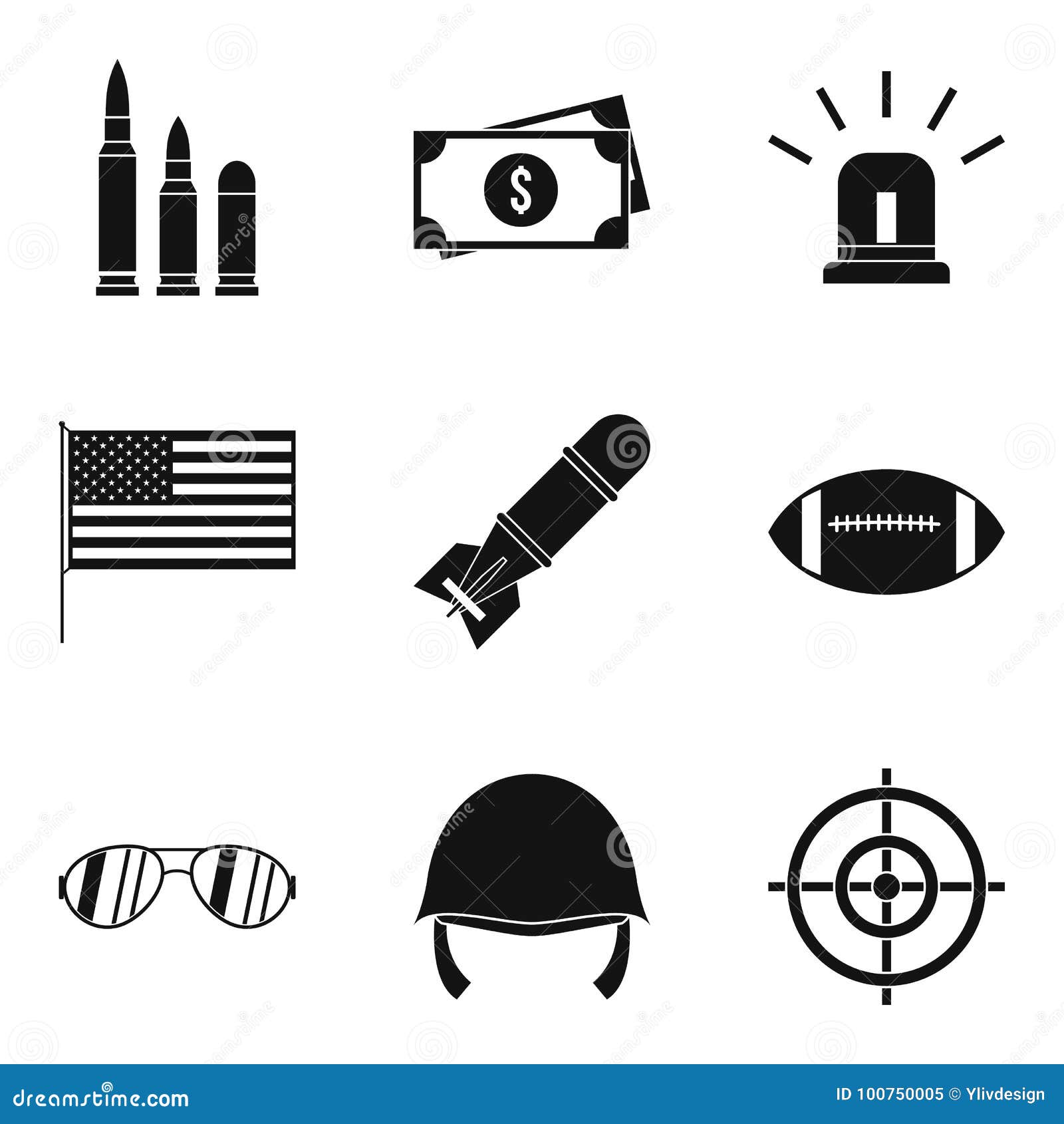 Iconos Explosivos Fijados, Estilo Simple Ilustración del Vector ...