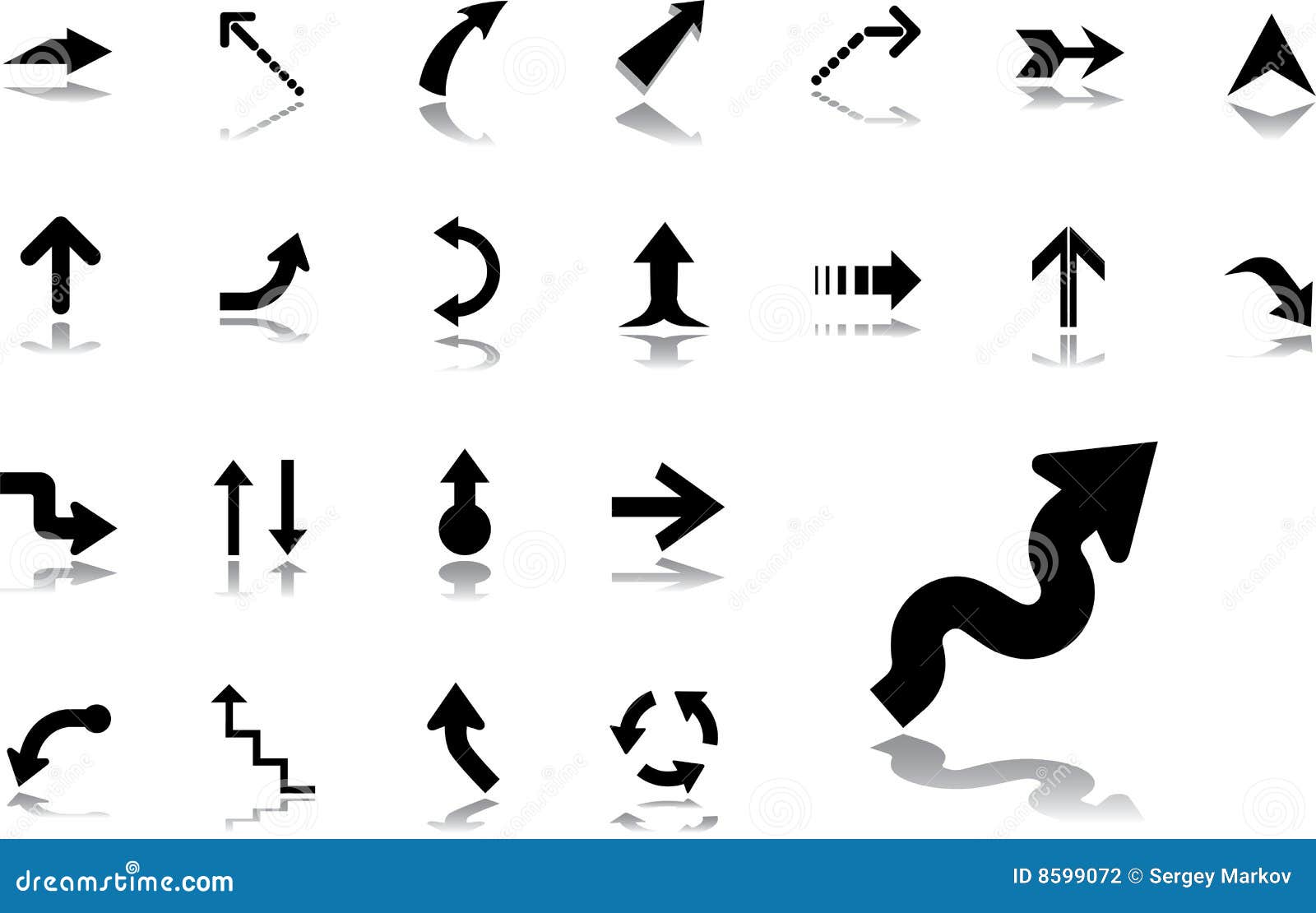 Iconos Grandes Del Conjunto - 13. Flechas Ilustración del Vector ...