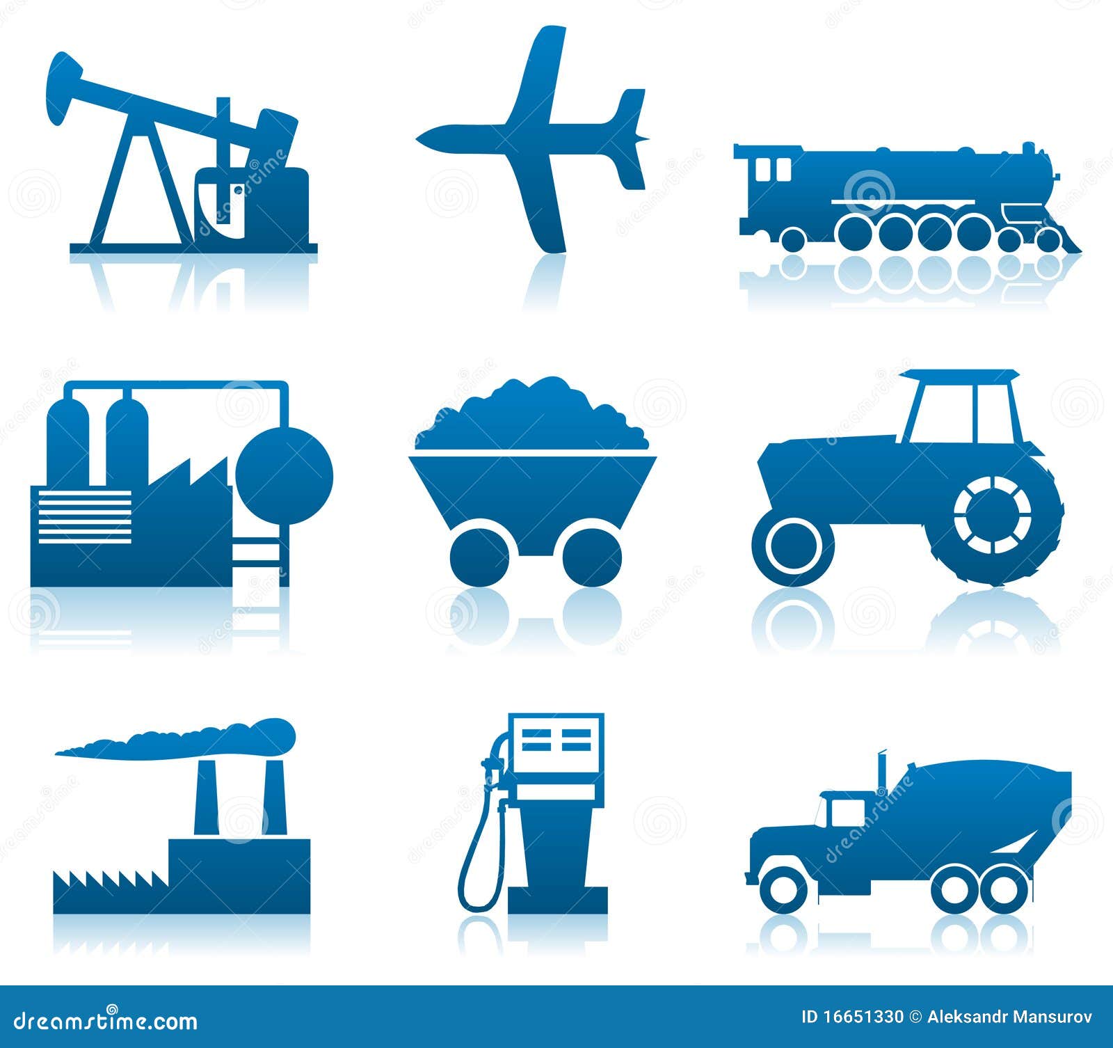 Iconos industriales ilustración del vector. Ilustración de industria ...