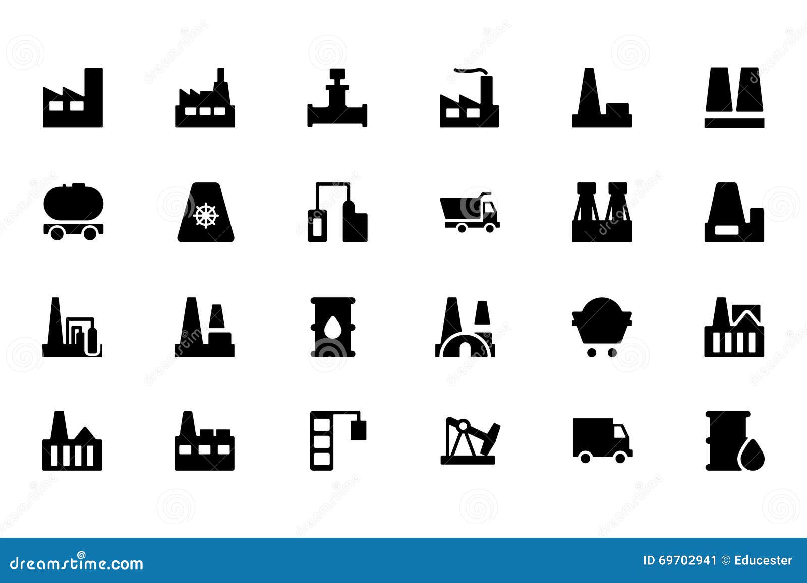 Iconos Industriales 1 Del Vector Stock de ilustración - Ilustración de ...