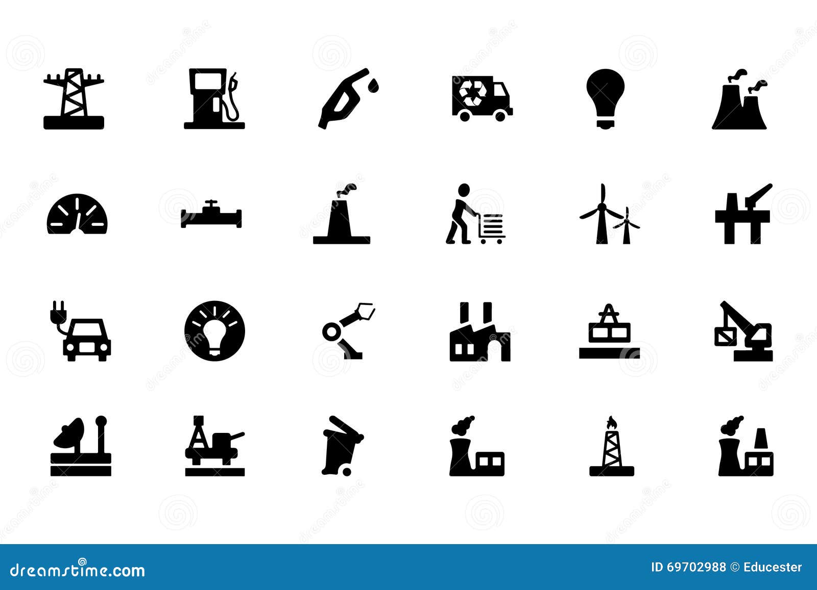 Iconos Industriales 3 Del Vector Stock de ilustración - Ilustración de ...