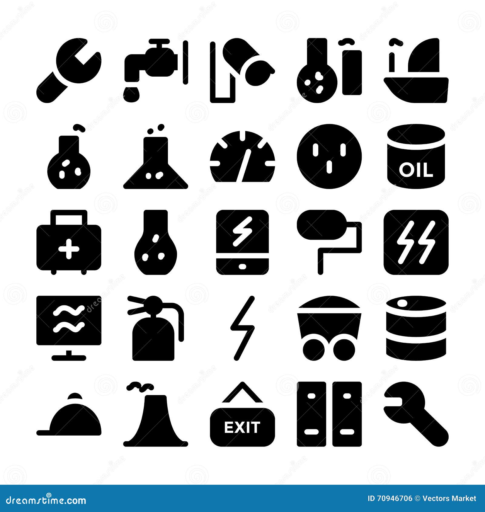 Iconos Industriales 11 Del Vector Stock de ilustración - Ilustración de ...