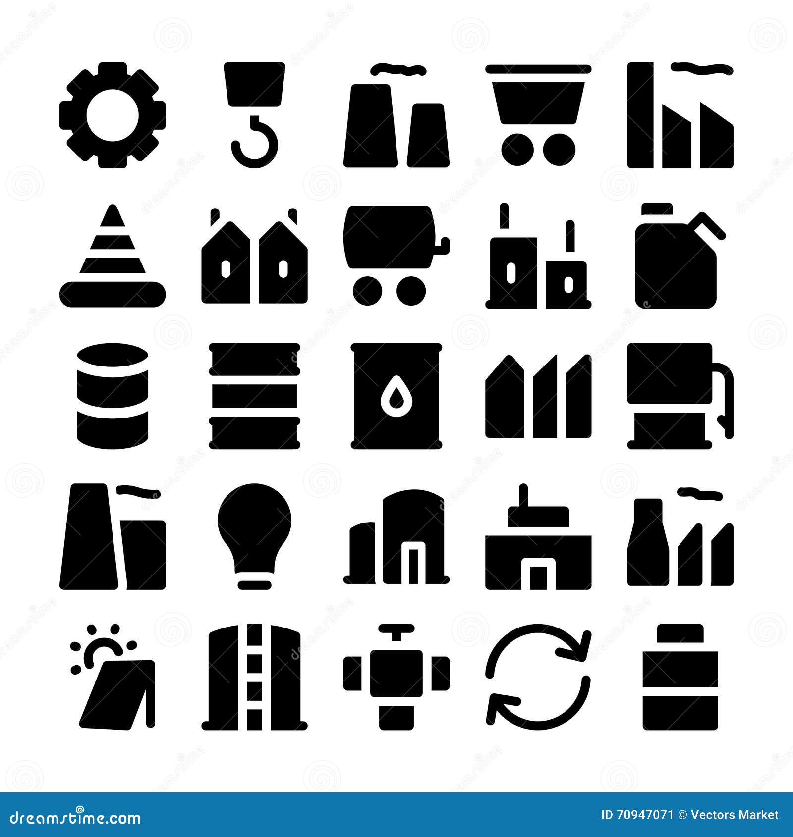 Iconos Industriales 1 Del Vector Stock de ilustración - Ilustración de ...