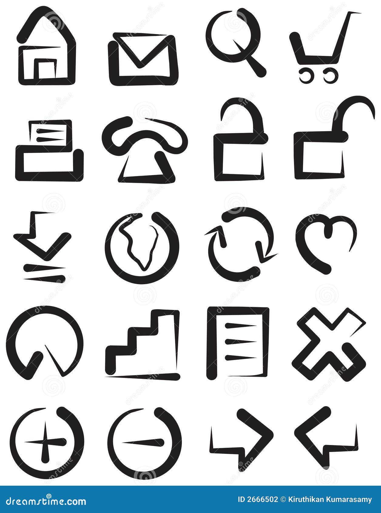 Iconos Infantiles Incompletos Del Web Ilustración del Vector ...