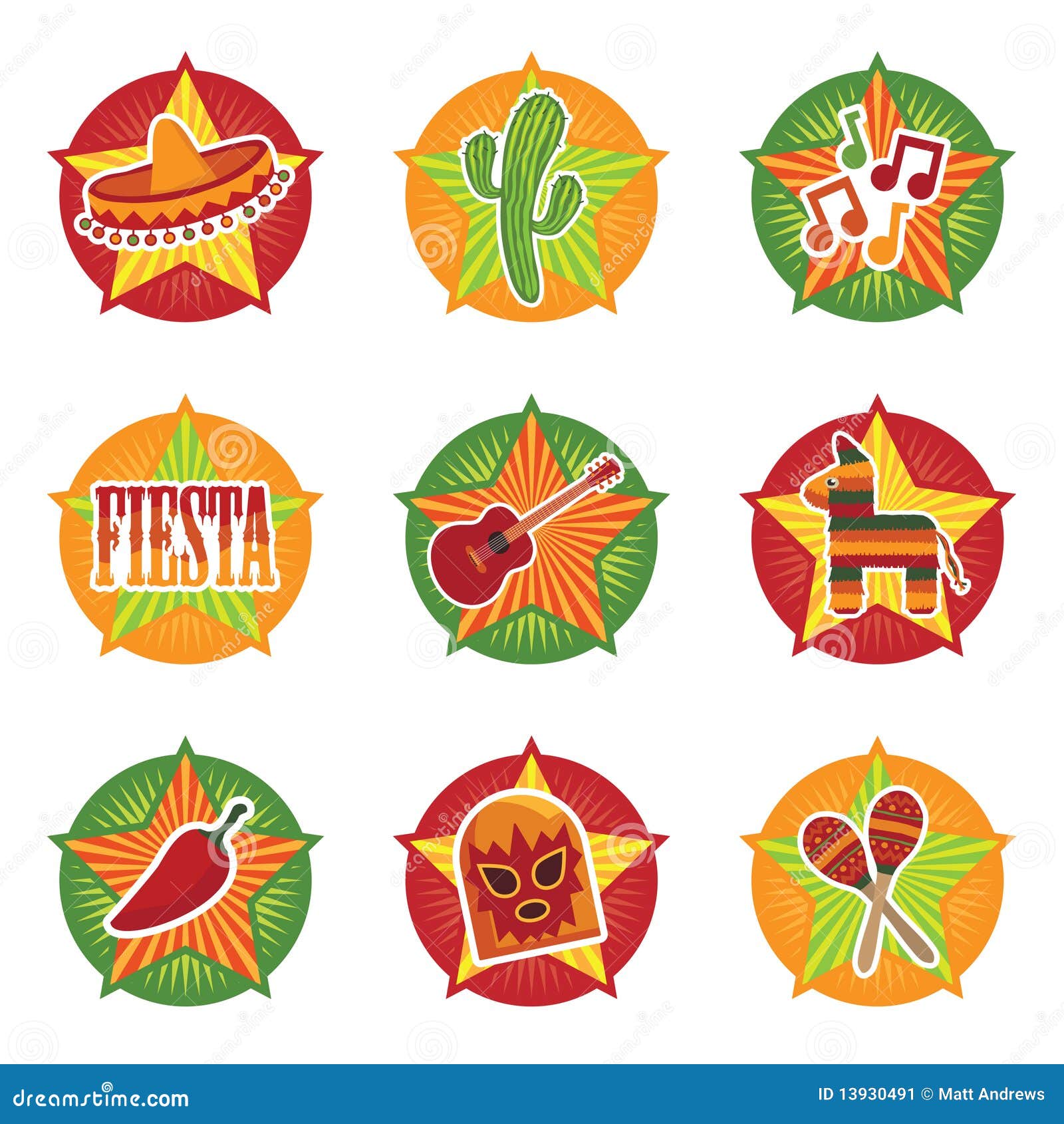 Iconos mexicanos ilustración del vector. Ilustración de acortar - 13930491