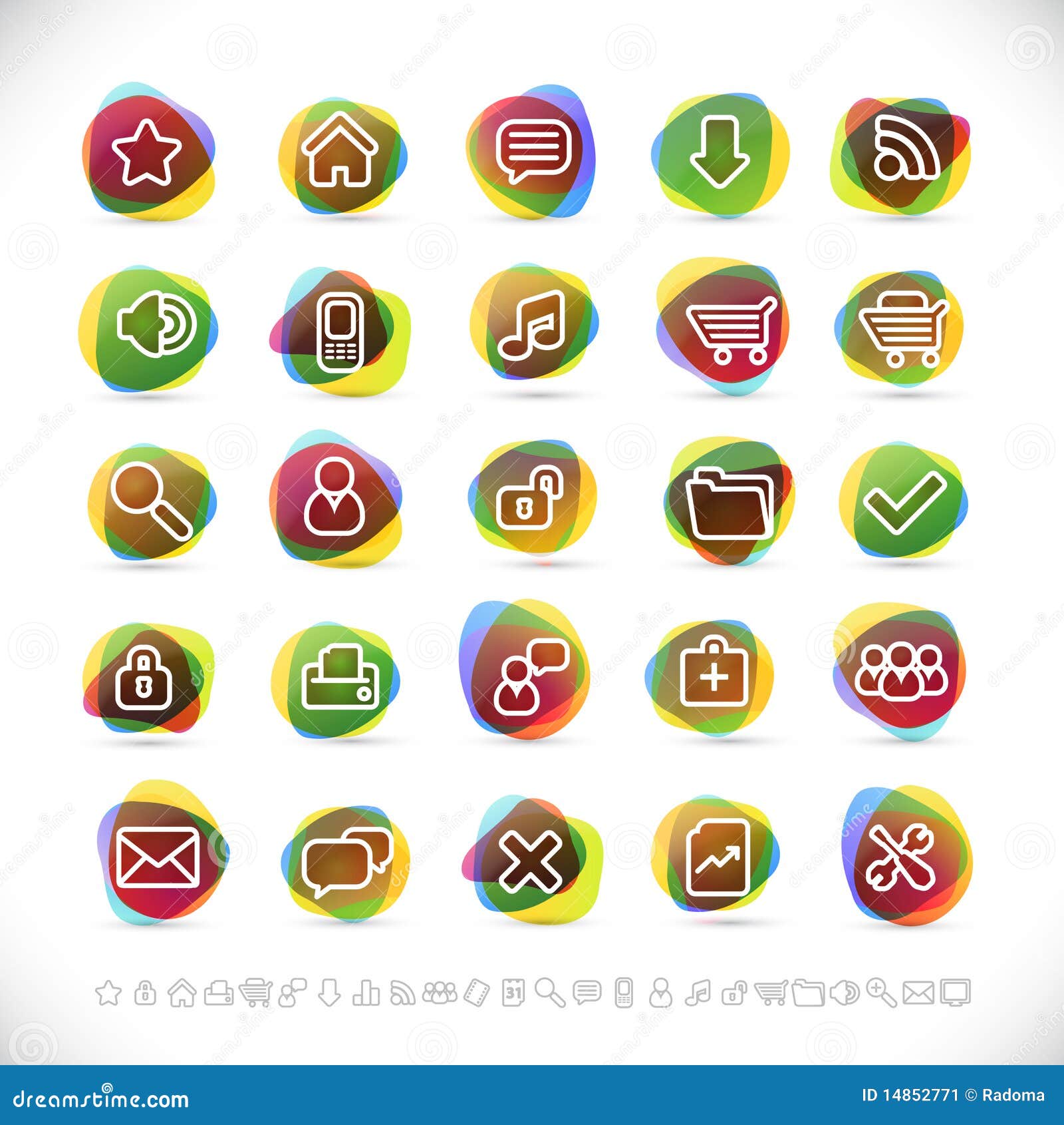 Iconos modernos ilustración del vector. Ilustración de forma - 14852771