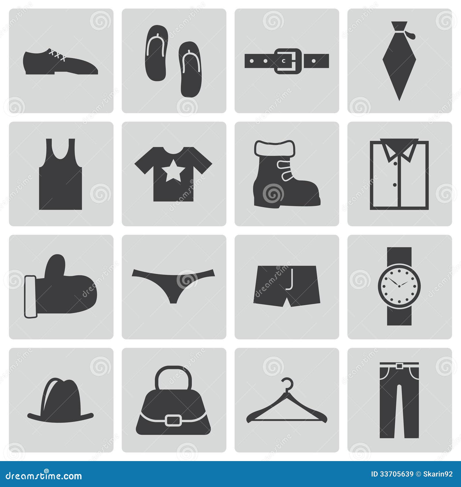 Iconos Negros De La Ropa Del Vector Stock de ilustración - Ilustración ...