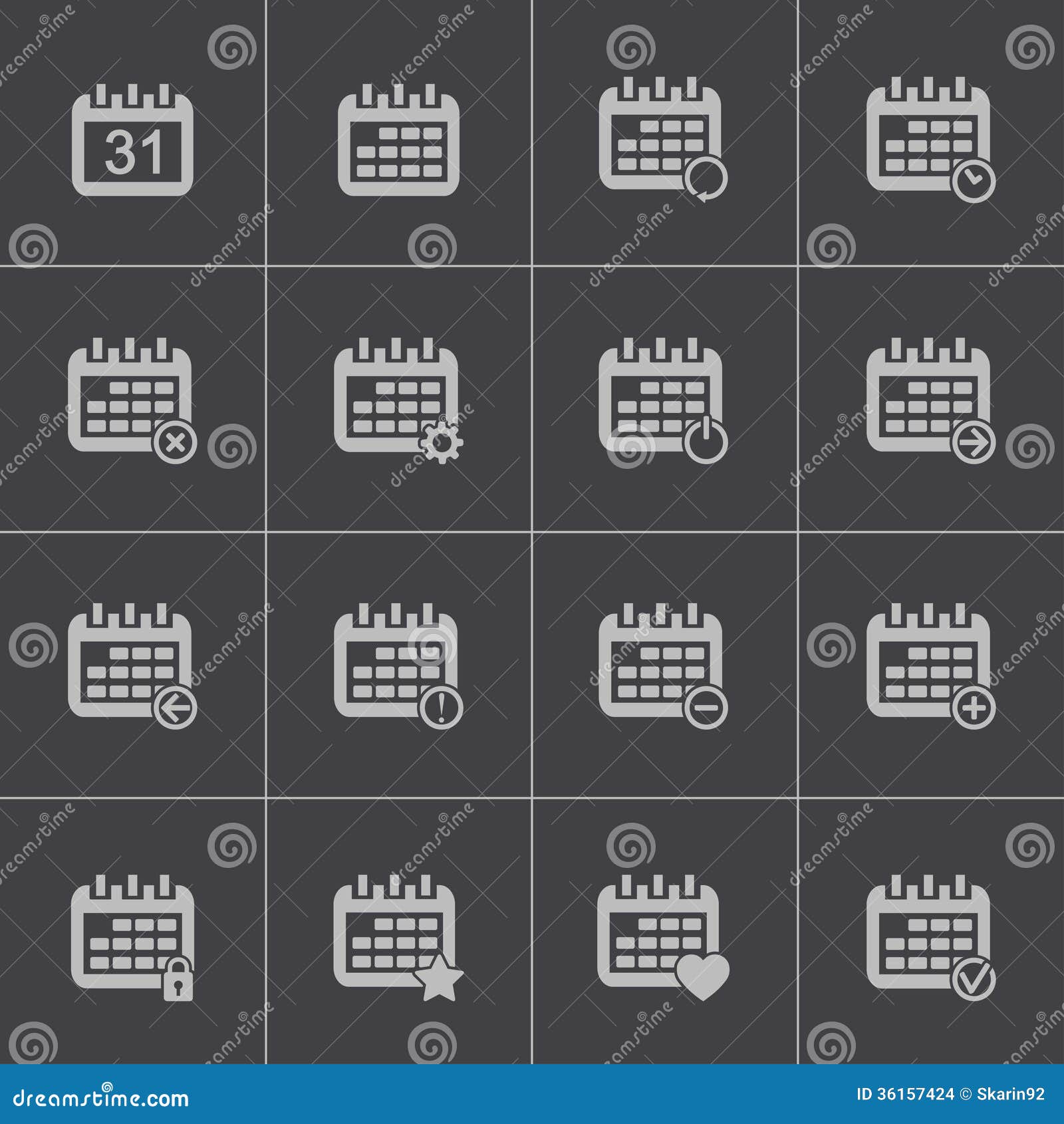 Iconos Negros Del Calendario Del Vector Fijados Ilustración del Vector ... Iconos Negros Del Calendario Del Vector Fijados Ilustración del Vector ...