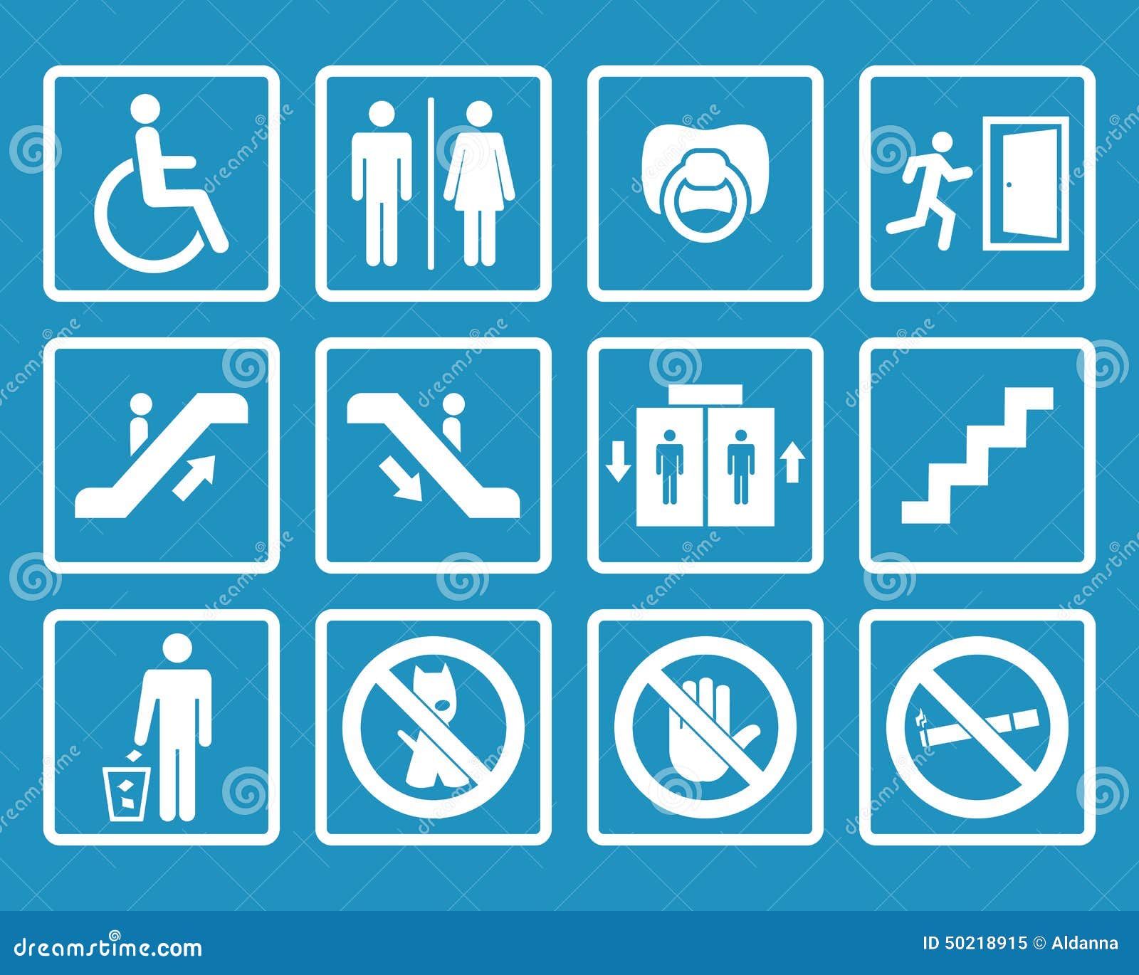 Iconos públicos ilustración del vector. Ilustración de icono - 50218915