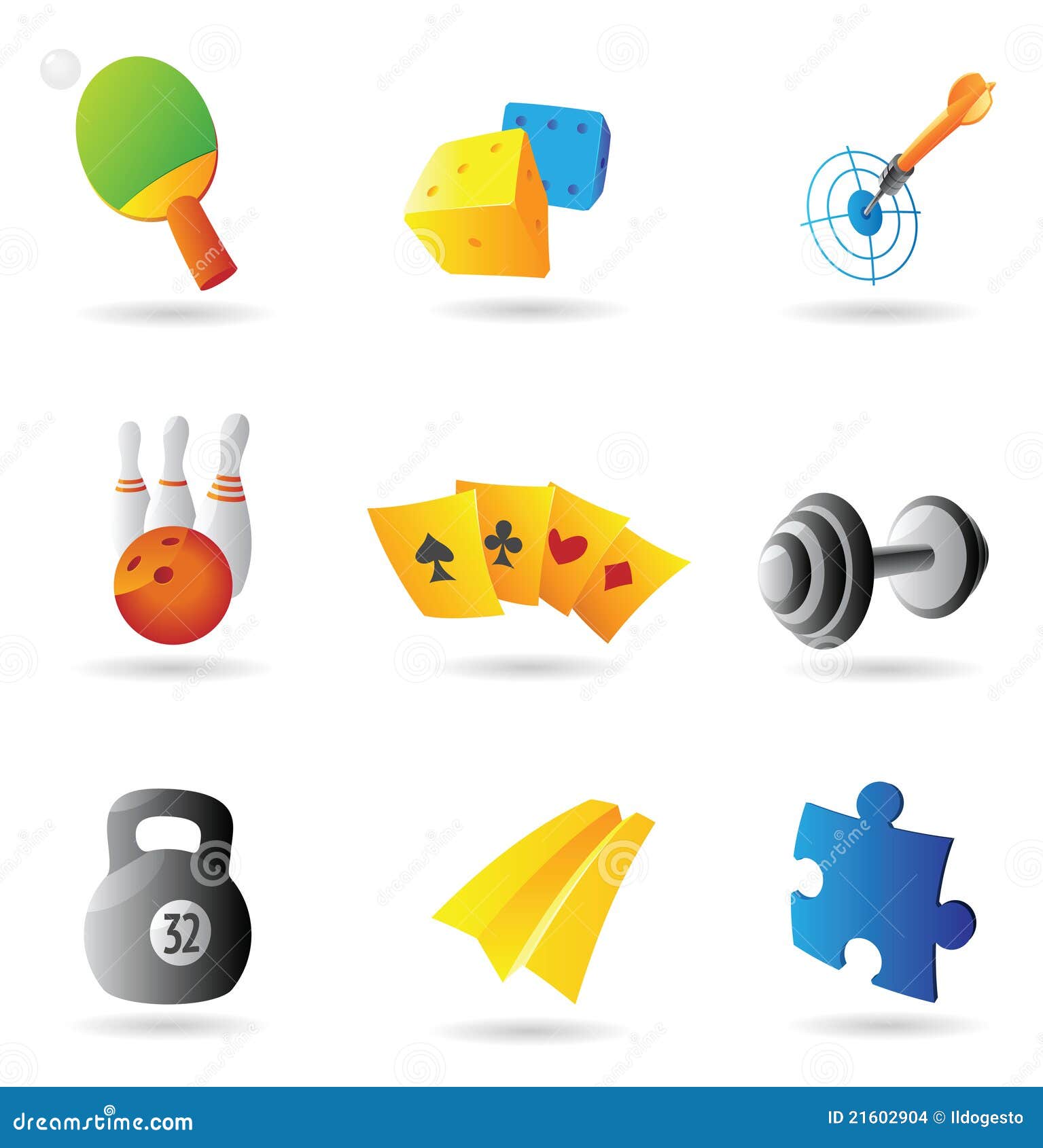 Iconos para el ocio ilustración del vector. Ilustración de ocio - 21602904