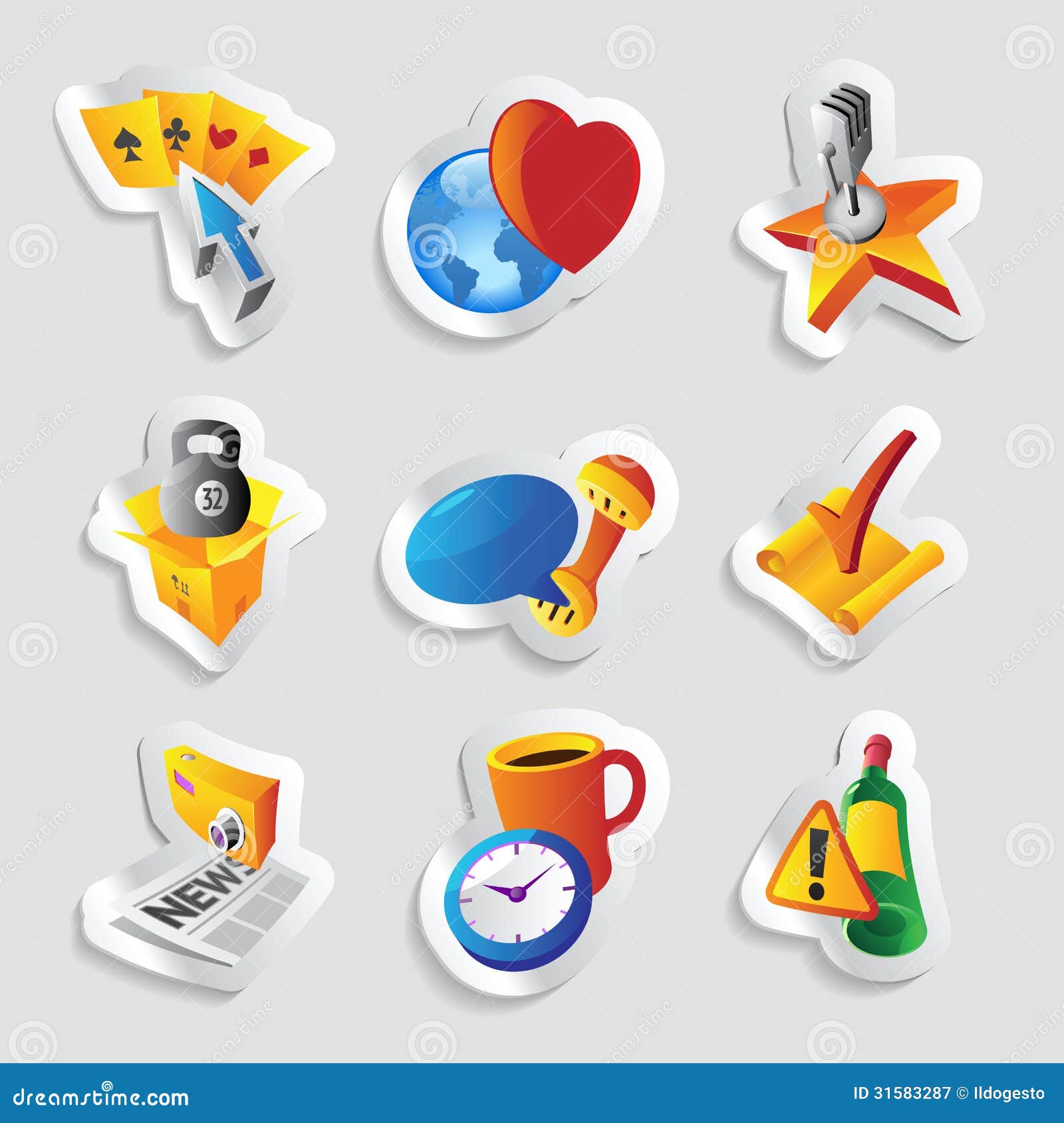 Iconos para el ocio ilustración del vector. Ilustración de recurso ...