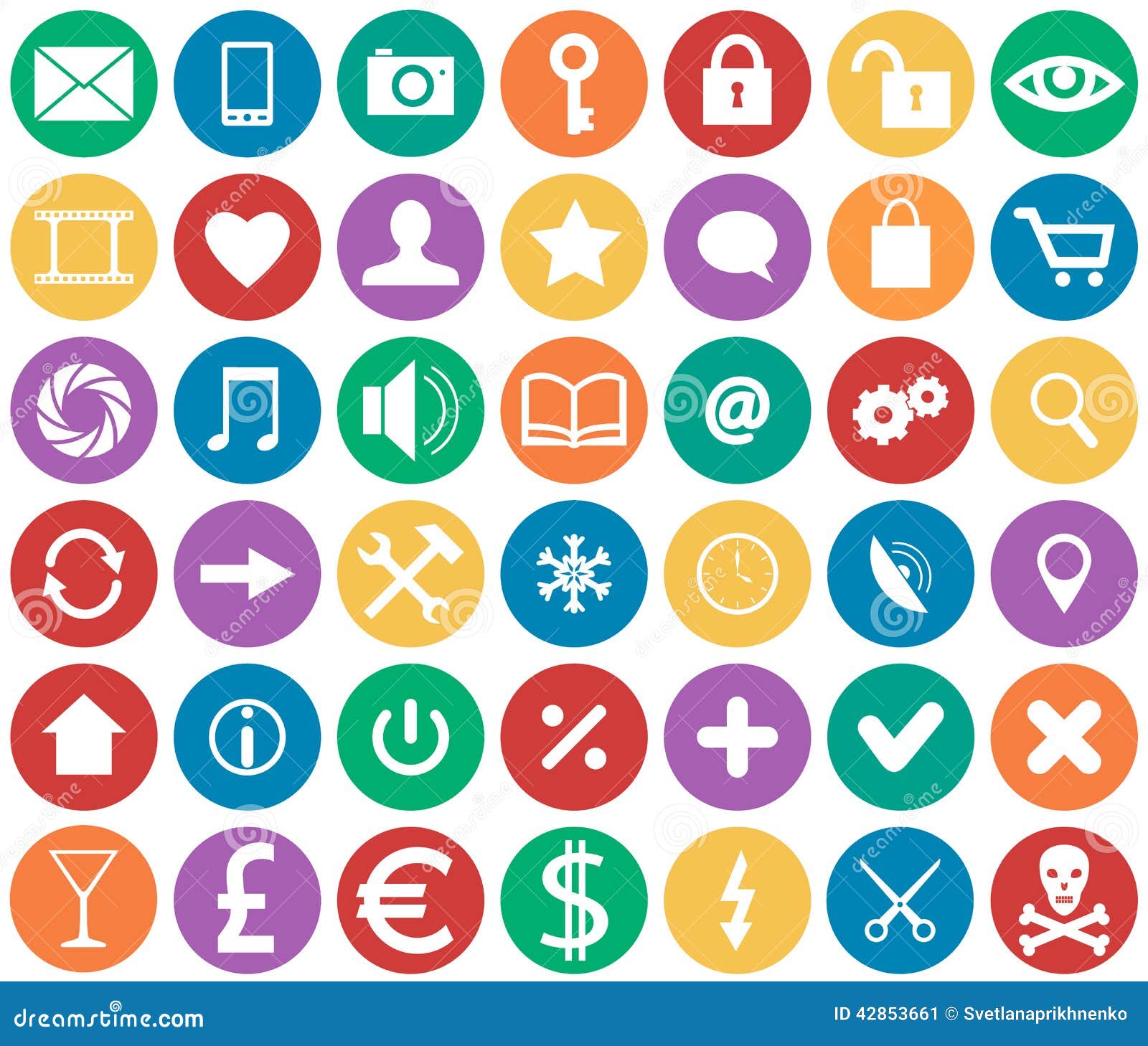 Iconos para los apps ilustración del vector. Ilustración de conjunto ...