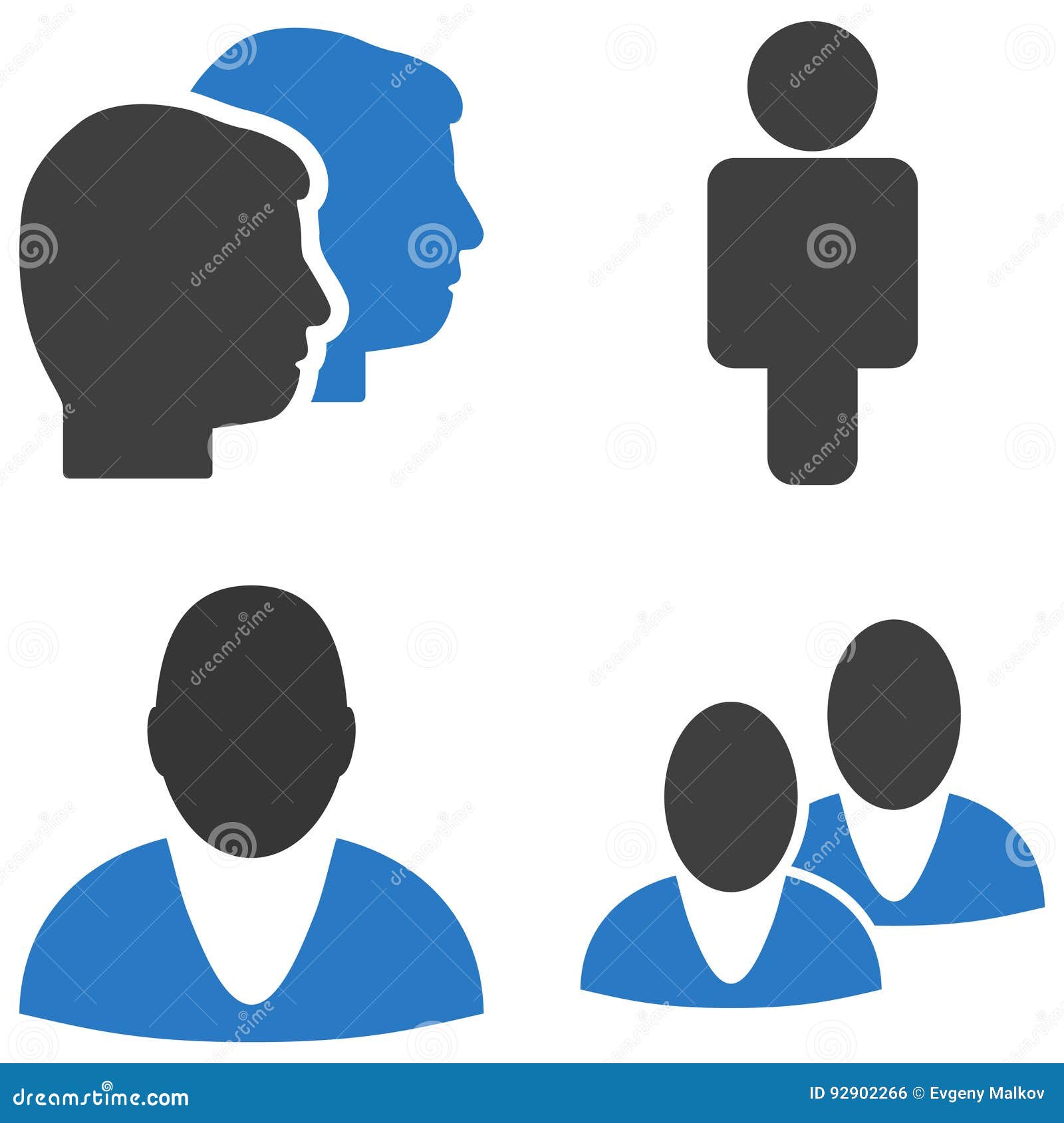 Iconos Planos De Los Clientes Ilustración del Vector - Ilustración de ...