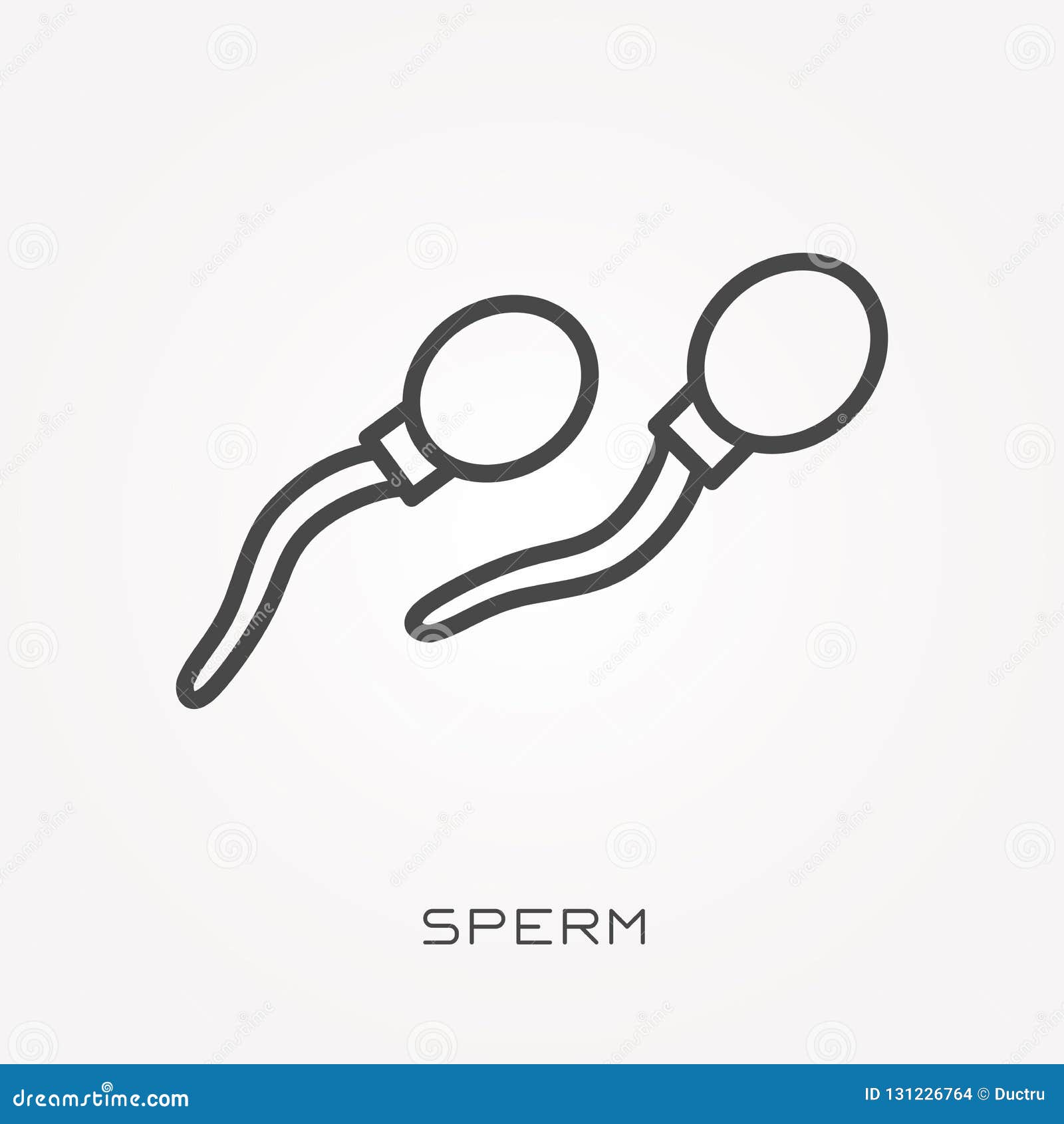 Iconos Planos Del Vector Con La Esperma Ilustración del Vector ...