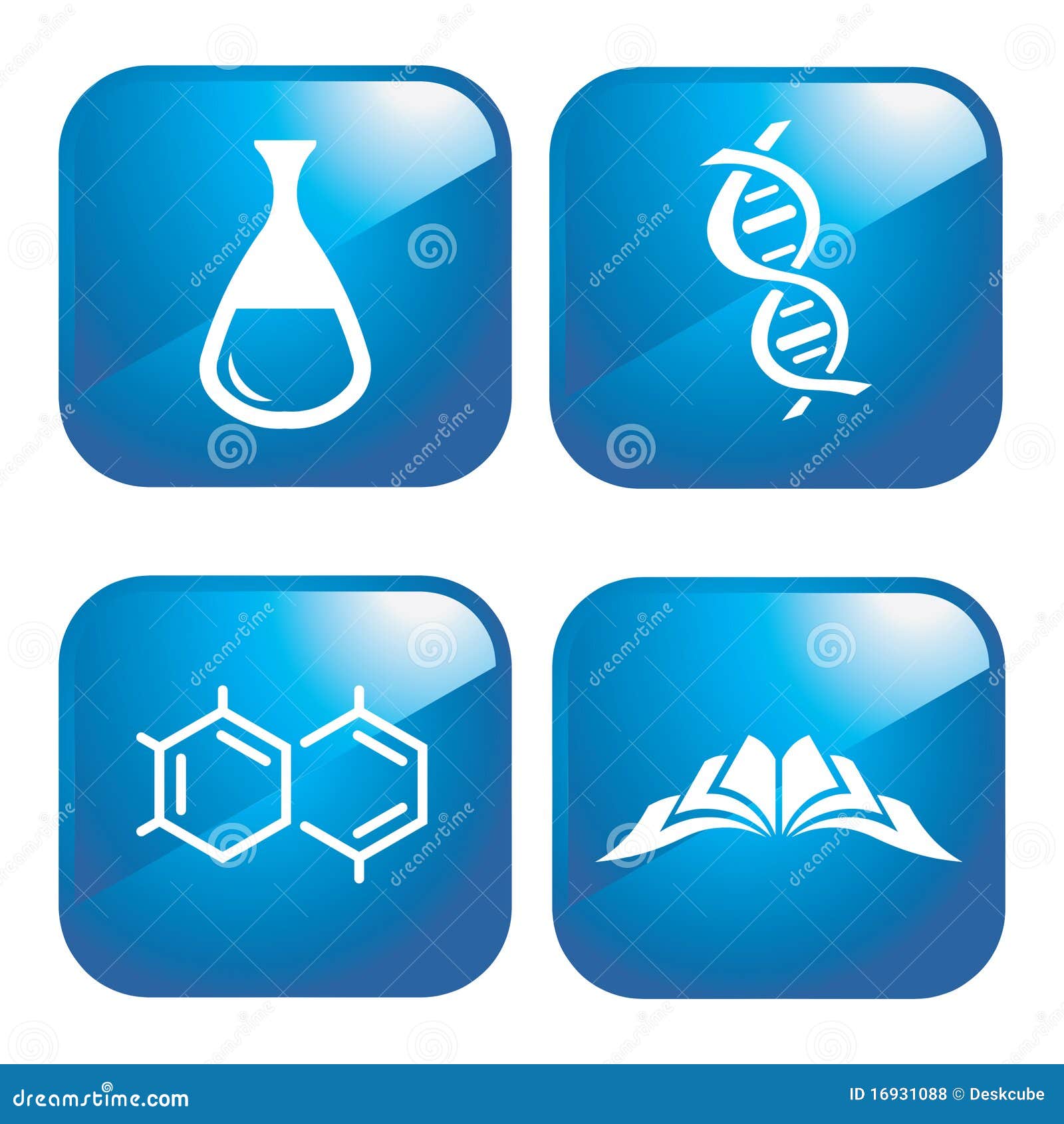 Iconos químicos ilustración del vector. Ilustración de vector - 16931088