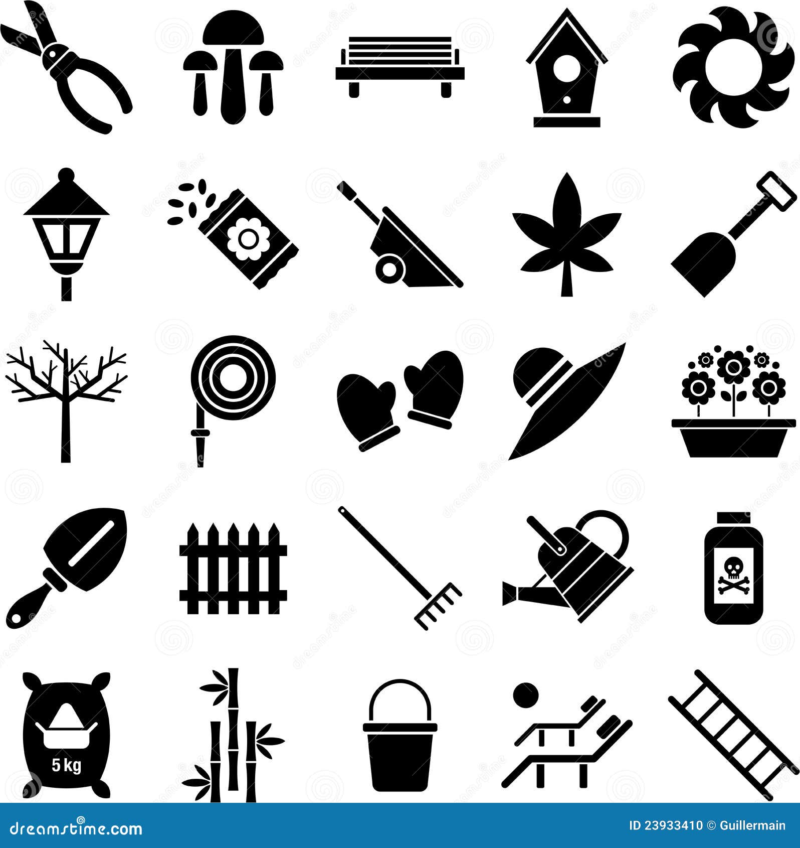 Iconos Que Cultivan Un Huerto Ilustración del Vector - Ilustración de ...