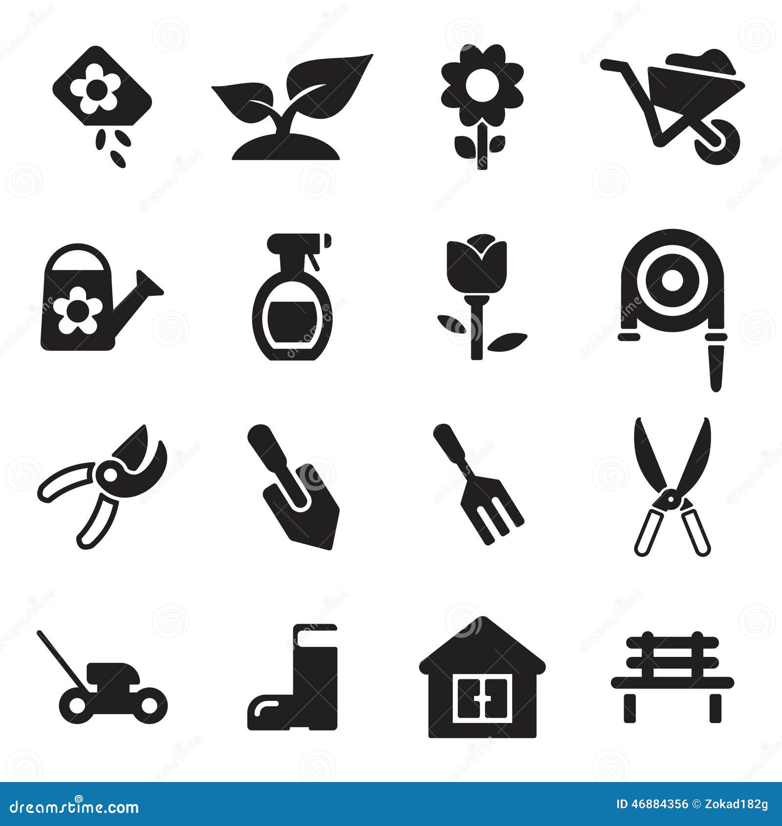 Iconos Que Cultivan Un Huerto Ilustración del Vector - Ilustración de ...