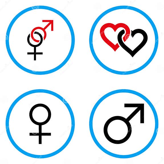 Iconos Redondeados Sex Symbol Del Vector Ilustración Del Vector
