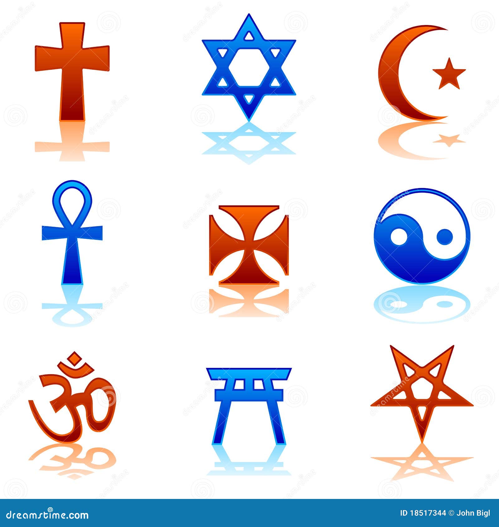 Iconos religiosos ilustración del vector. Ilustración de budismo - 18517344