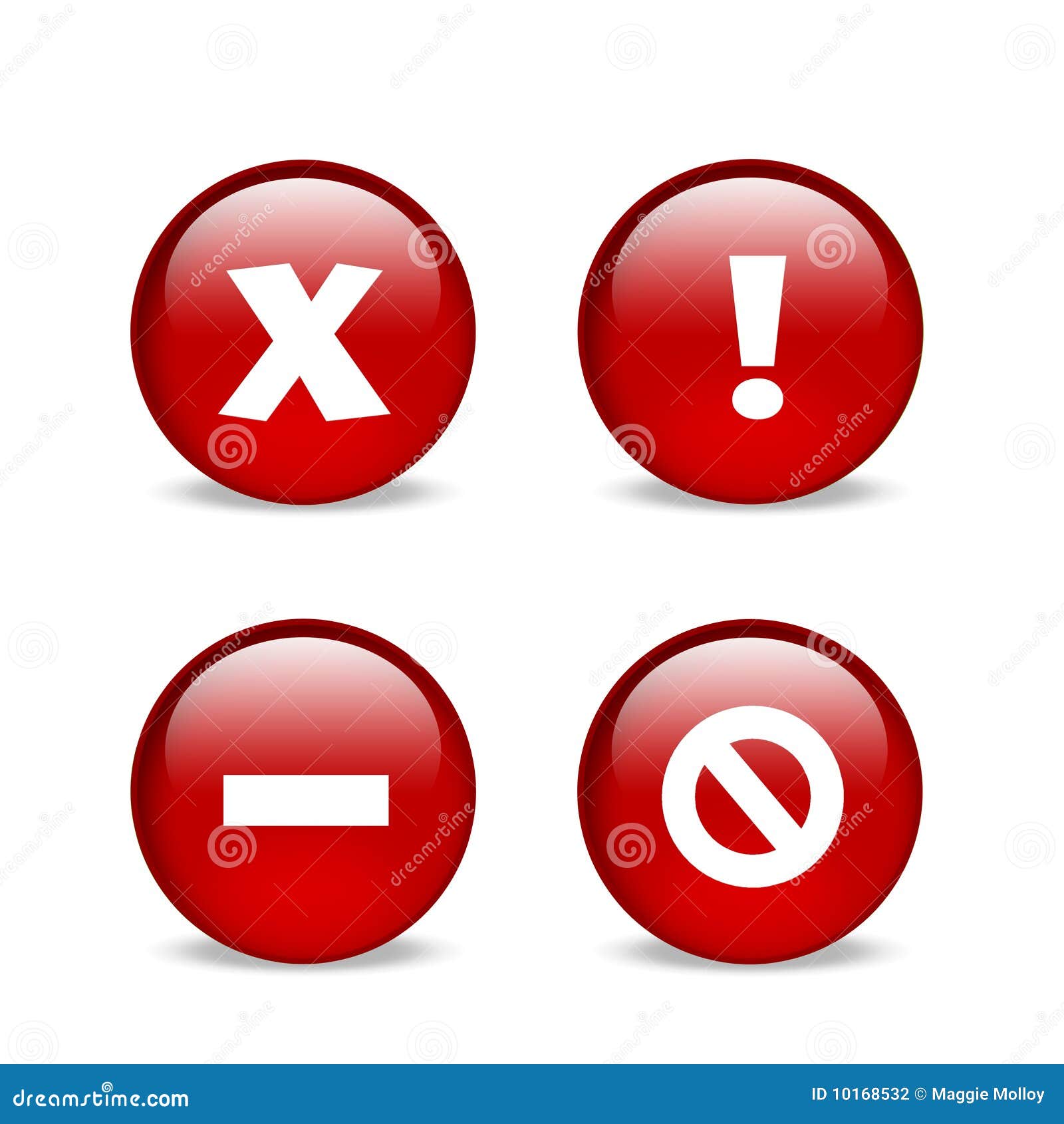 Iconos Rojos Brillantes Del Error Del Web Site Stock de ilustración ...