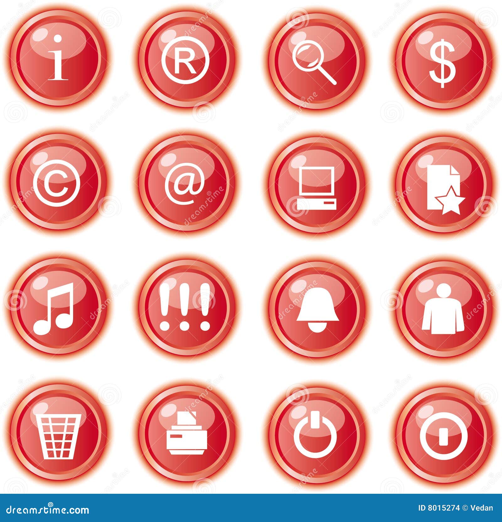 Iconos Rojos Del Web, Botones Stock de ilustración - Ilustración de ...