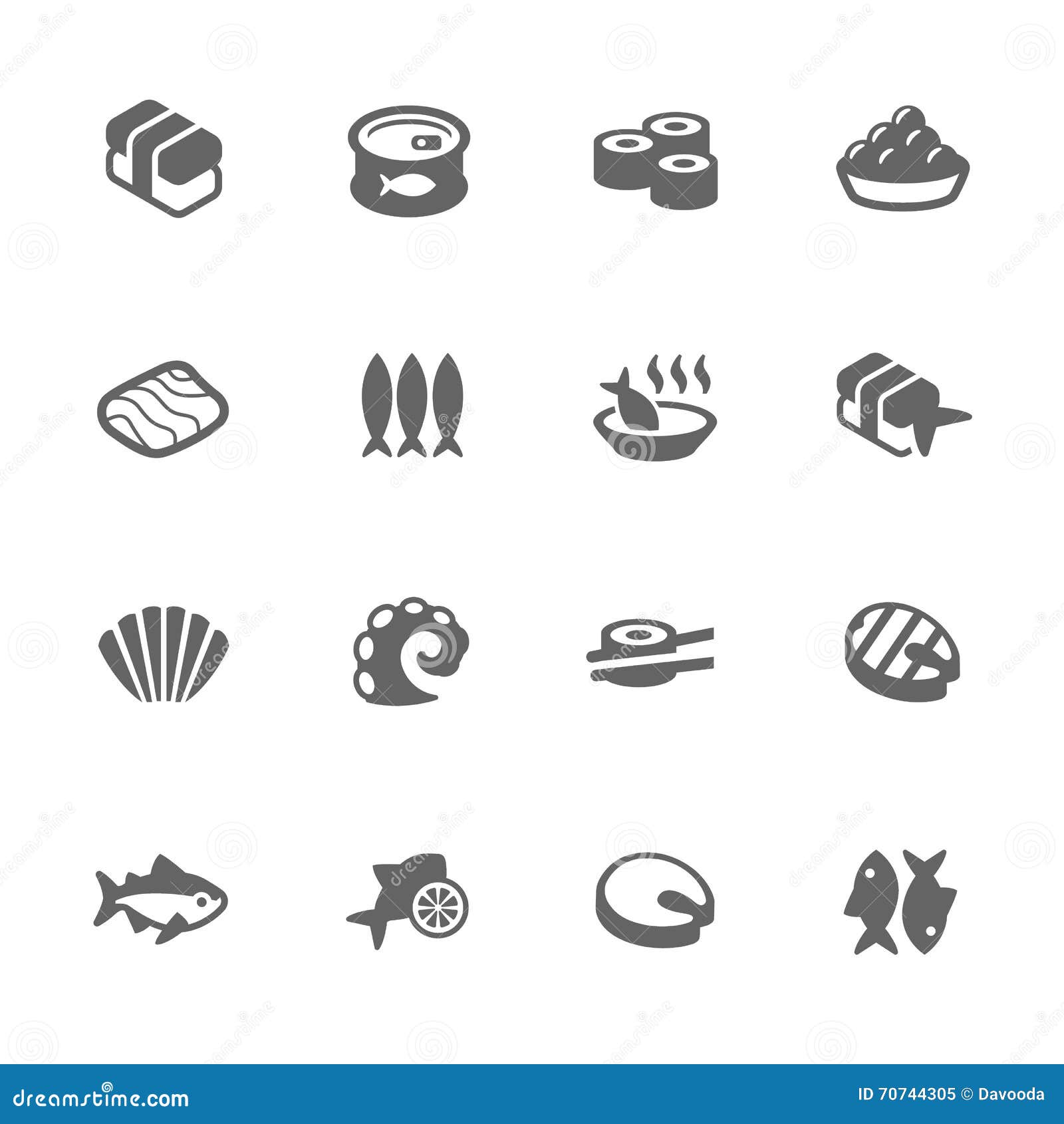 Iconos simples del marisco ilustración del vector. Ilustración de ...