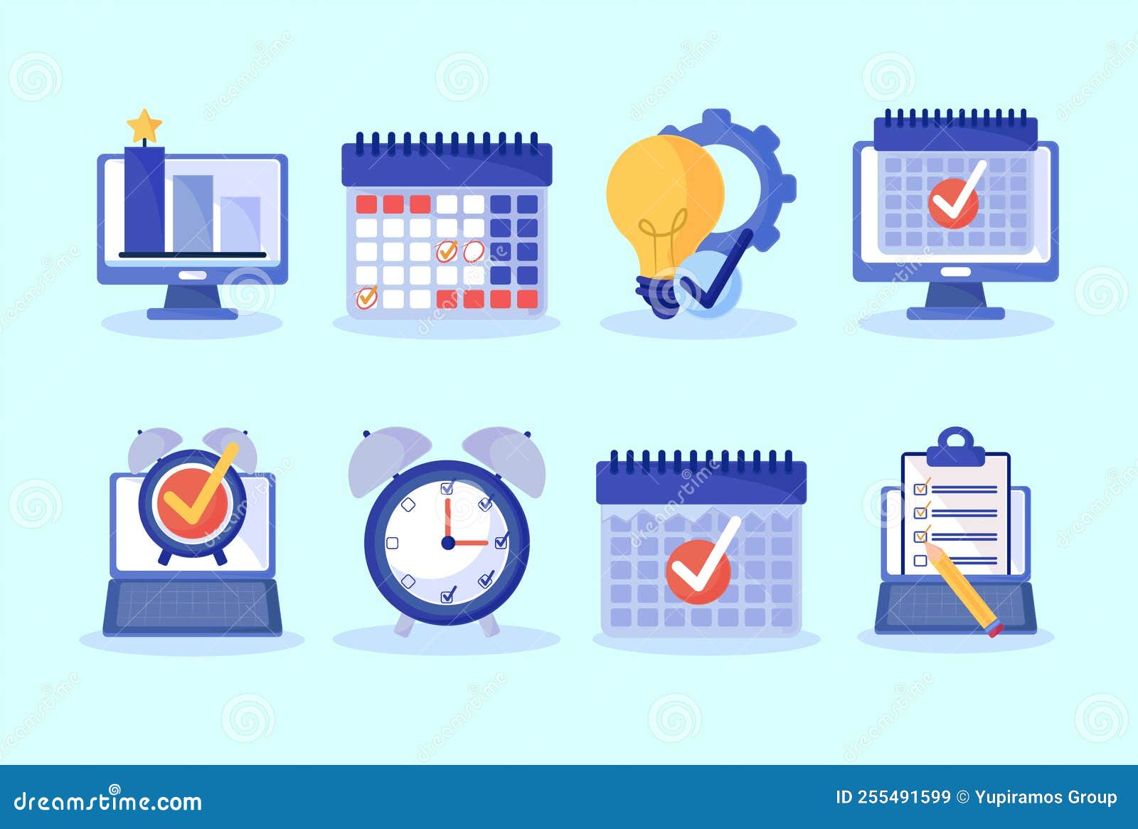 Iconos Tareas Empresariales Stock de ilustración - Ilustración de ...
