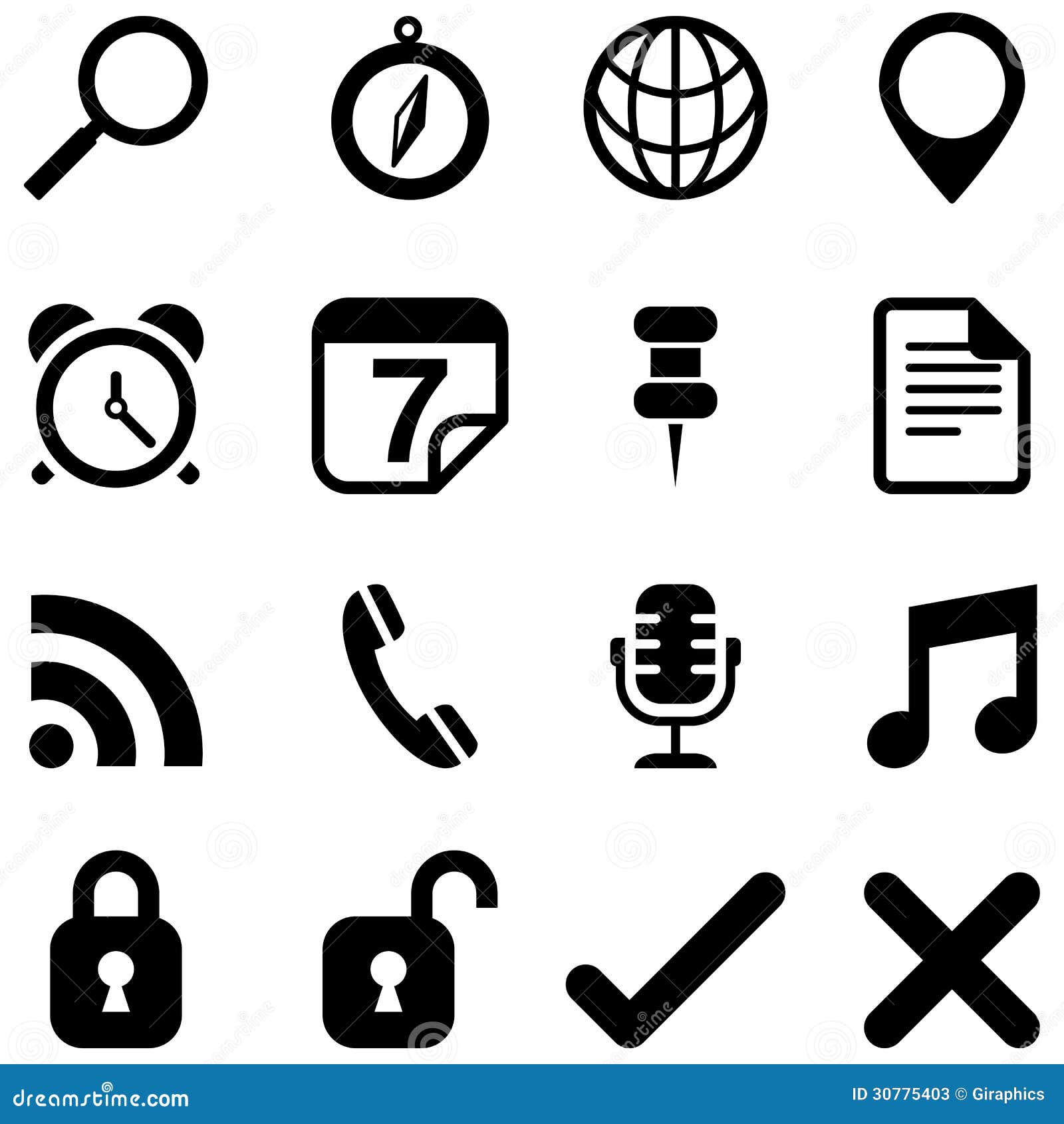 Iconos universales ilustración del vector. Ilustración de ...